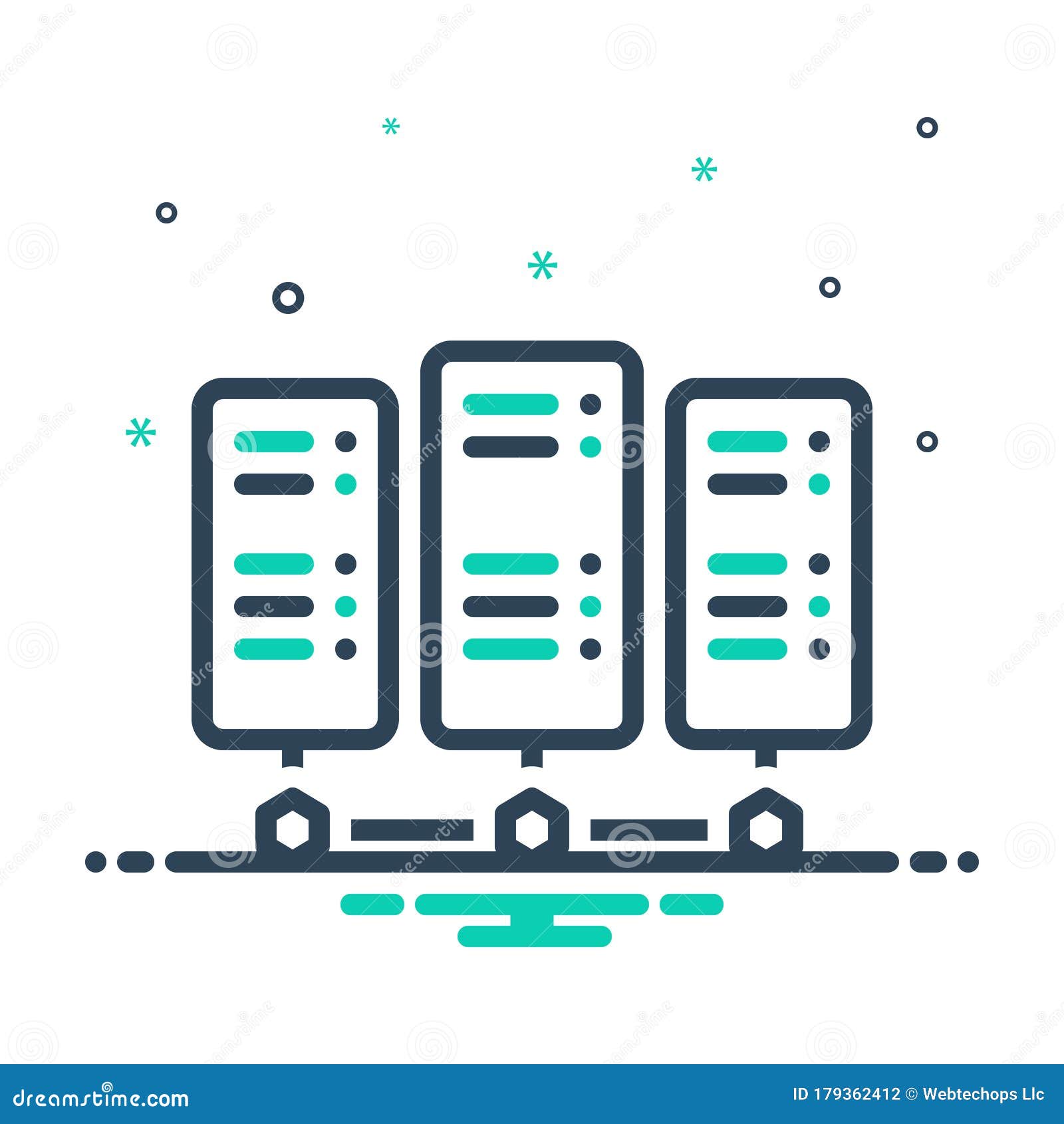 Mix Icon for Server, Backup and Rackmount Stock Vector - Illustration ...