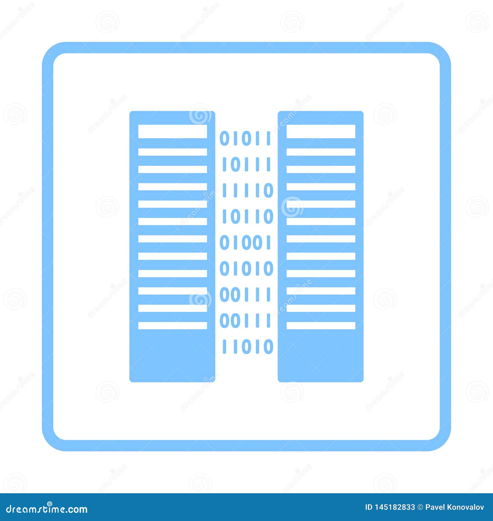 Server Icon stock vector. Illustration of single, network - 145182833