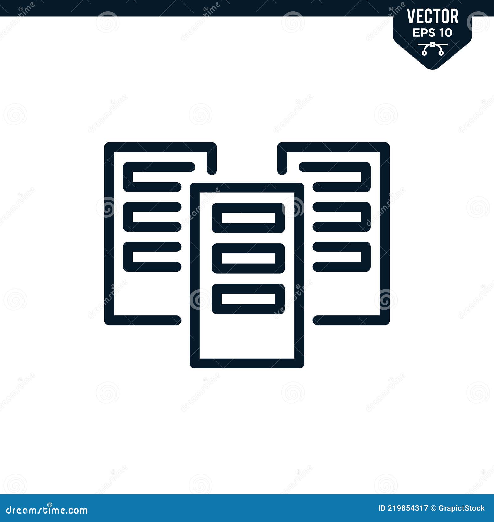 Server Icon Collection in Outlined Style Stock Vector - Illustration of ...