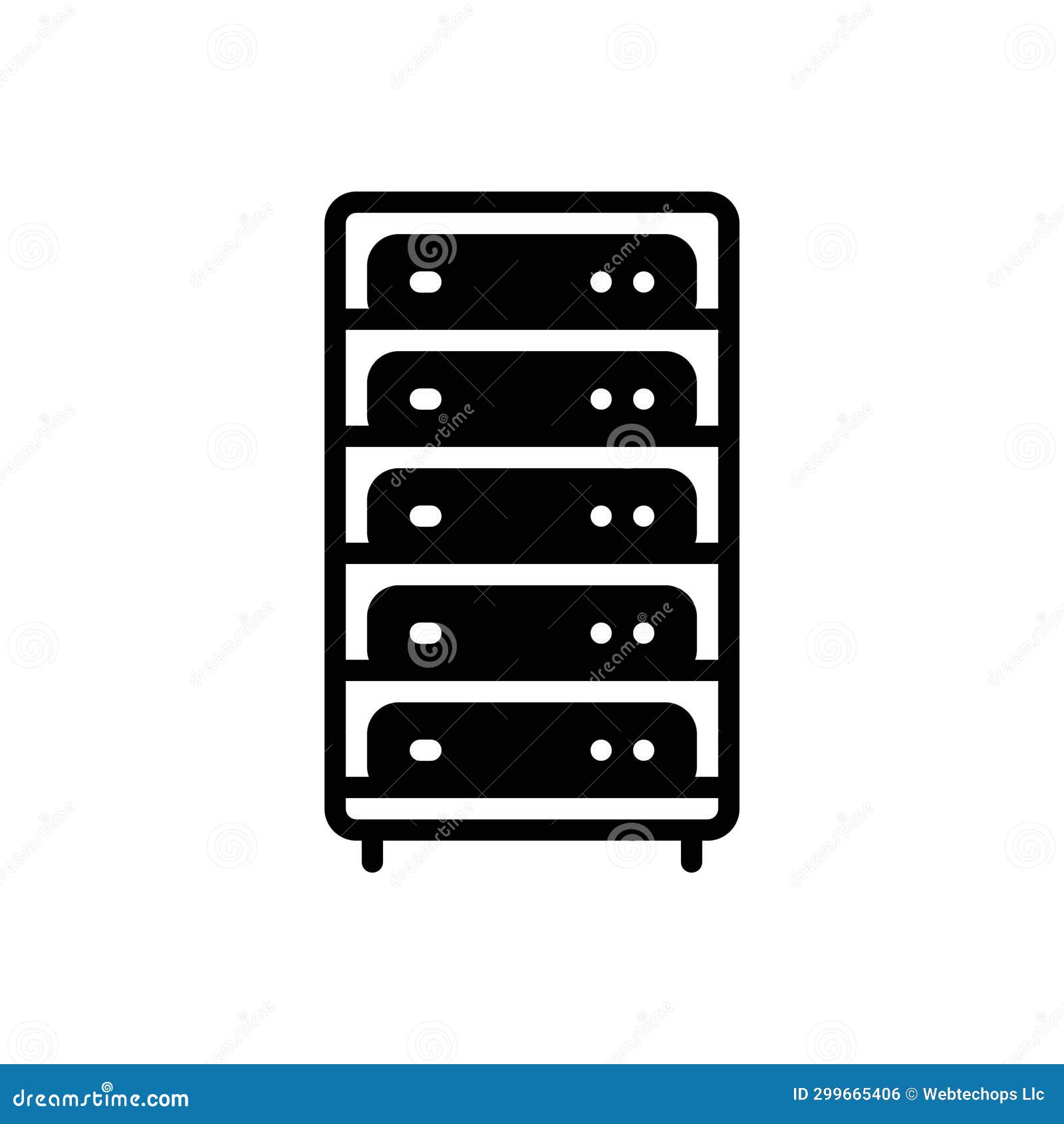 Black Solid Icon for Server, Data and Connect Stock Illustration ...