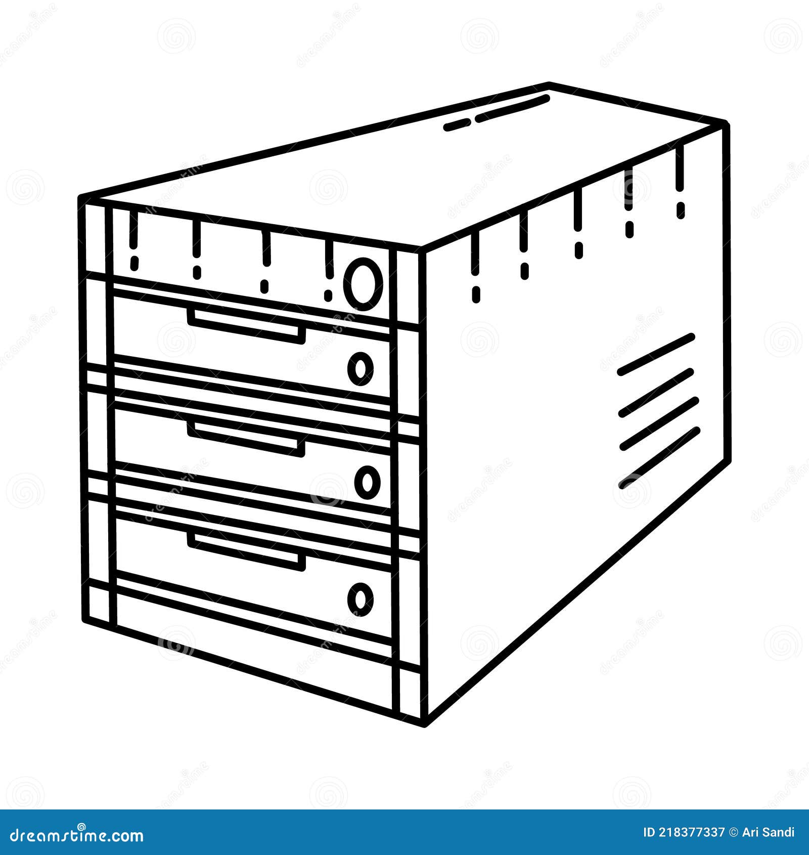 Server Icon. Doodle Hand Drawn or Outline Icon Style Stock Vector ...