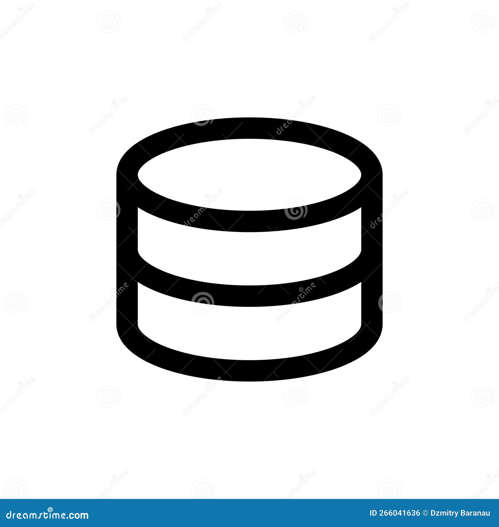 Server Icon Line Isolated on White Background. Black Flat Thin Icon on ...