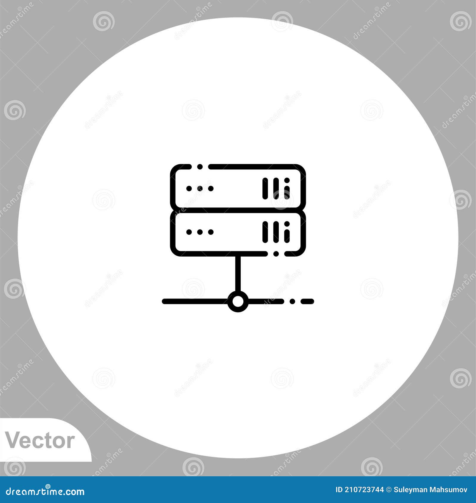 Server Vector Icon Sign Symbol Stock Vector - Illustration of database ...