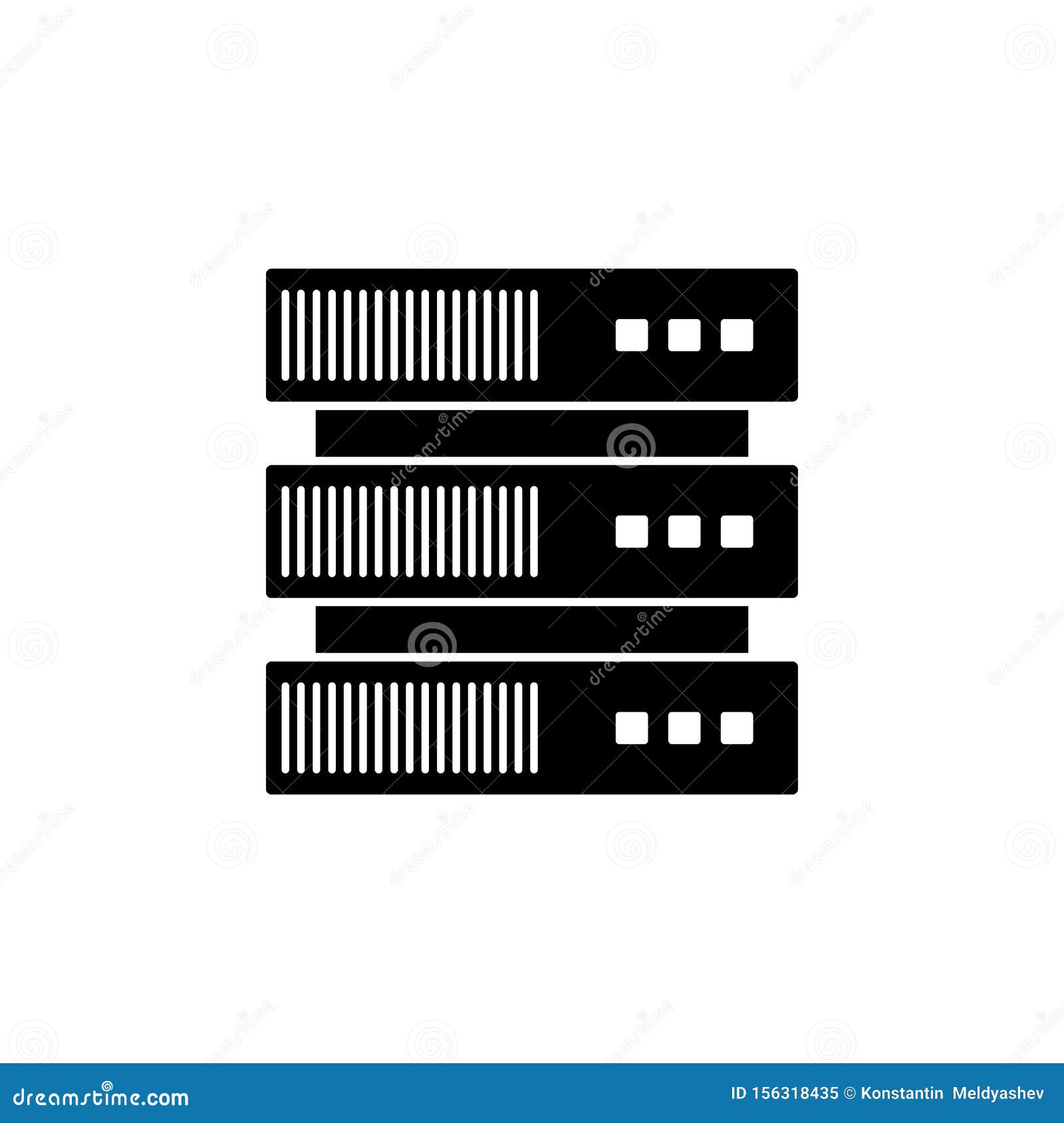 Server Icon. Simple Glyph, Flat Vector of Technology Icons for UI and ...