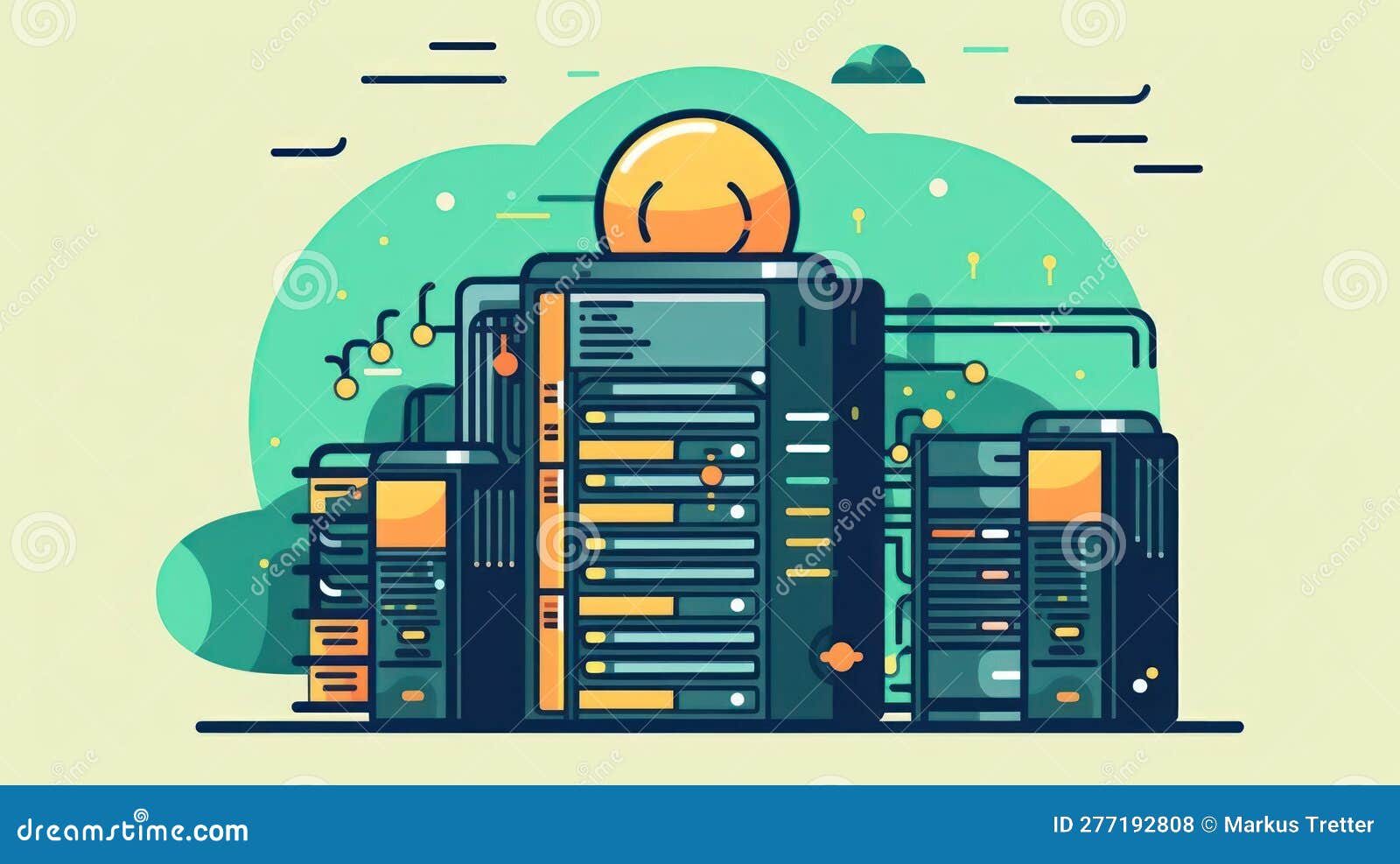 A Server Icon Representing the Role of Servers in the Storage and ...