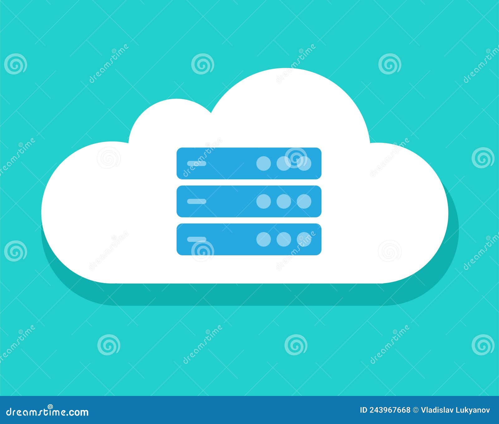 Server Icon Vector As Cloud Internet Technology or Computing Platform ...