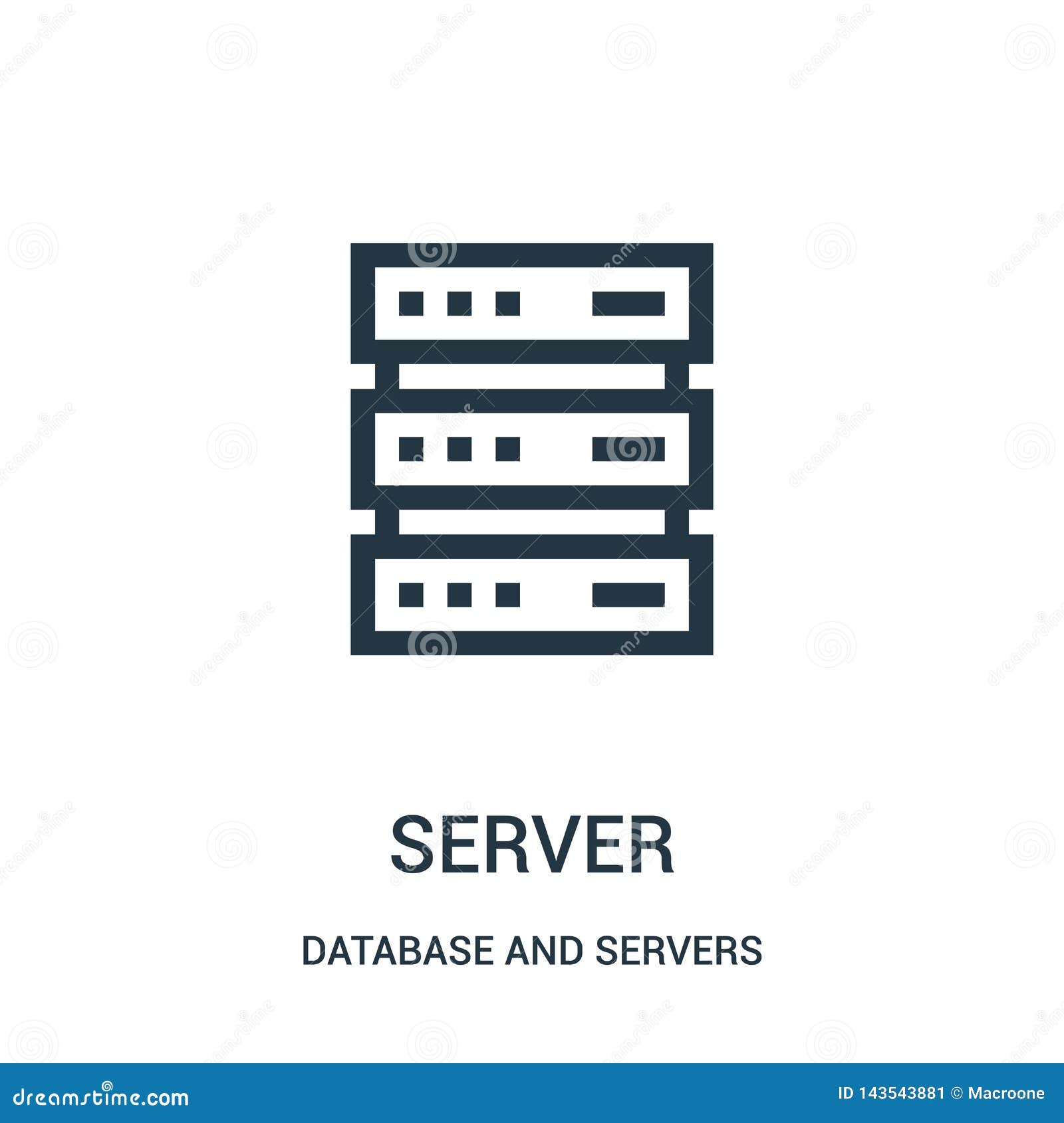 Server Icon Vector From Database And Servers Collection Thin Line