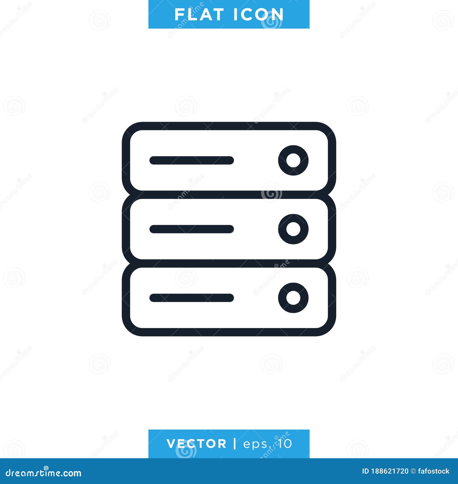 Server Icon Vector Design Template Stock Vector - Illustration of ...