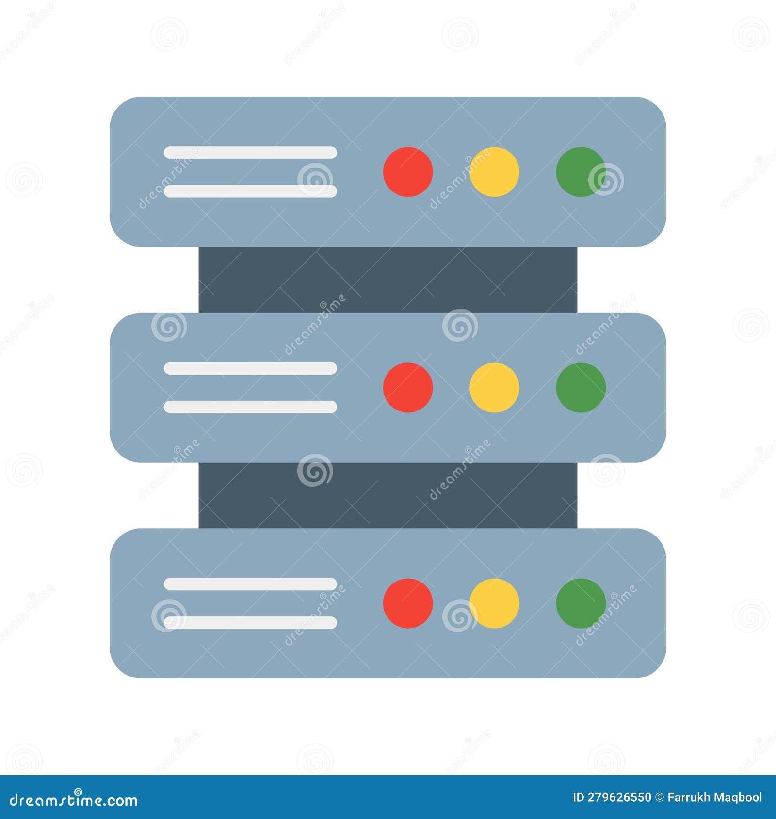 Server icon vector image. stock vector. Illustration of outline - 279626550