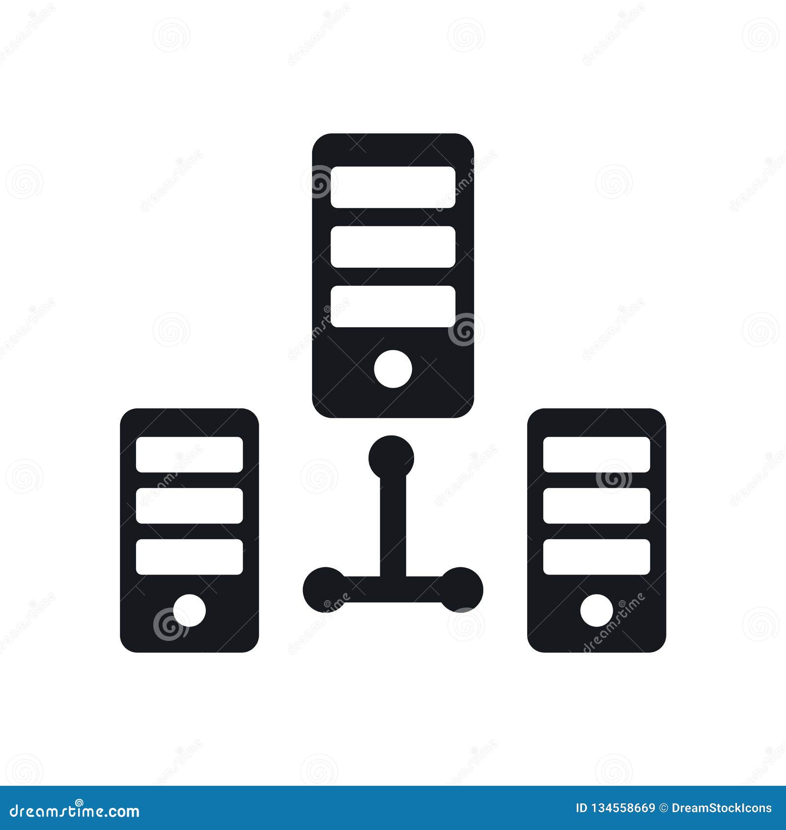 Server Icon Vector Sign and Symbol Isolated on White Background, Server ...