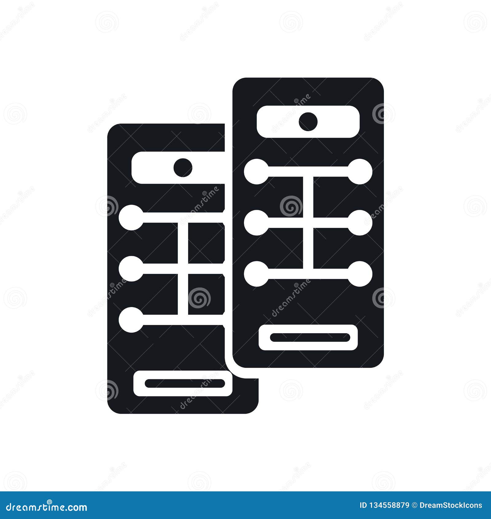 Server Icon Vector Sign and Symbol Isolated on White Background, Server Logo Concept Stock ...