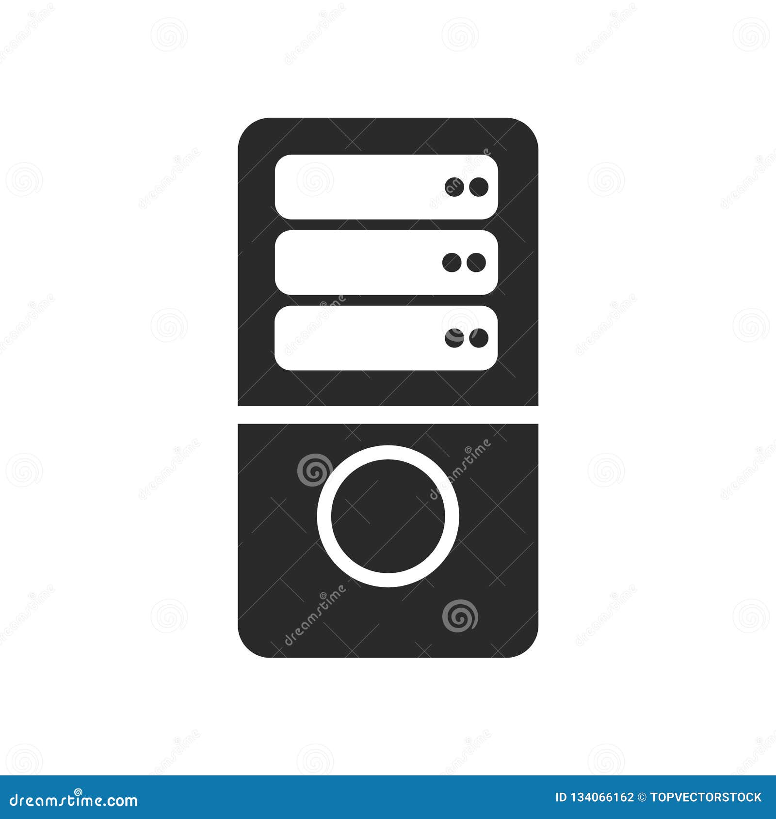 Server Icon Vector Sign and Symbol Isolated on White Background, Server ...