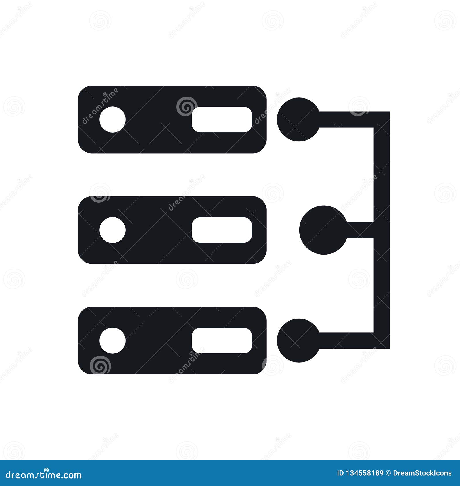 Server Icon Vector Sign and Symbol Isolated on White Background, Server ...