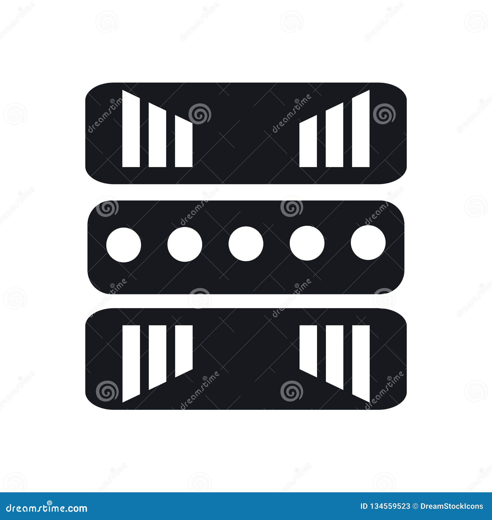 Server Icon Vector Sign and Symbol Isolated on White Background, Server ...