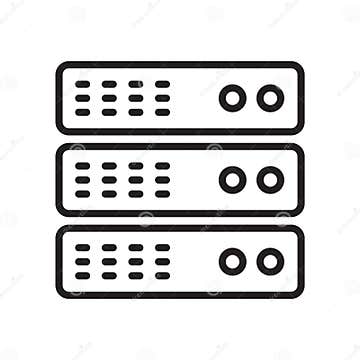 Server Icon Vector Sign and Symbol Isolated on White Background Stock ...
