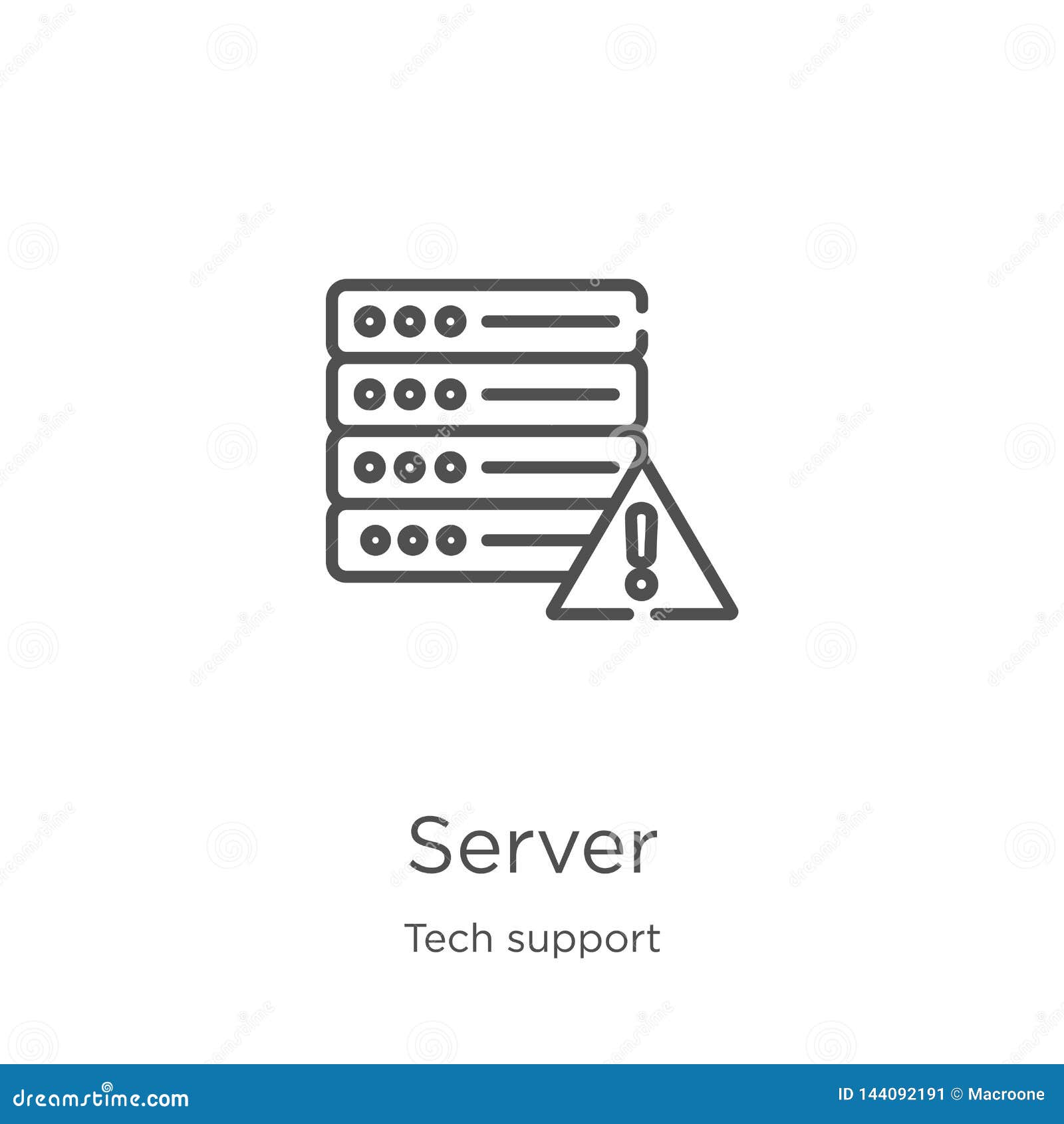 Server Icon Vector From Tech Support Collection Thin Line Server