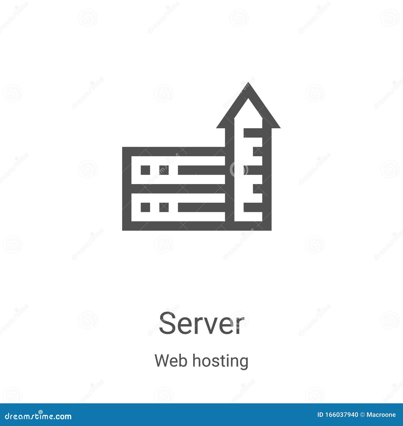Server Icon Vector From Web Hosting Collection Thin Line Server Outline Icon Vector