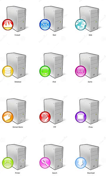 Server Icons stock illustration. Illustration of search - 1161555