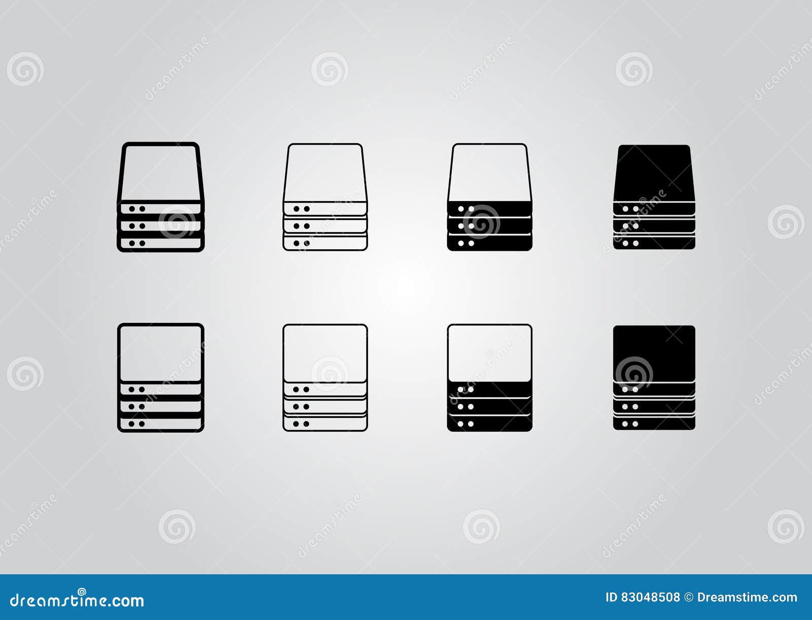 Server icons stock illustration. Illustration of brand - 83048508