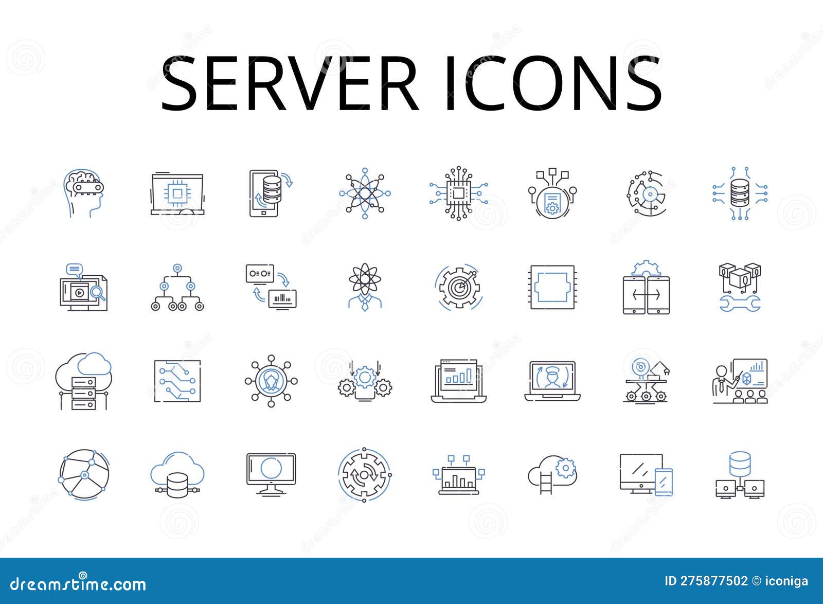 Server Icons Line Icons Collection. Computer Symbols, Desktop Graphics ... Server Icons Line Icons Collection. Computer Symbols, Desktop Graphics ...