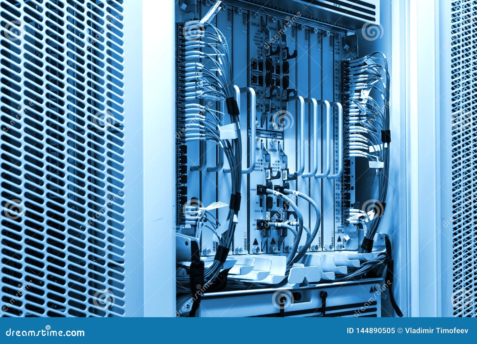 Server Interior in Big Data Center Close Up Stock Image - Image of ...