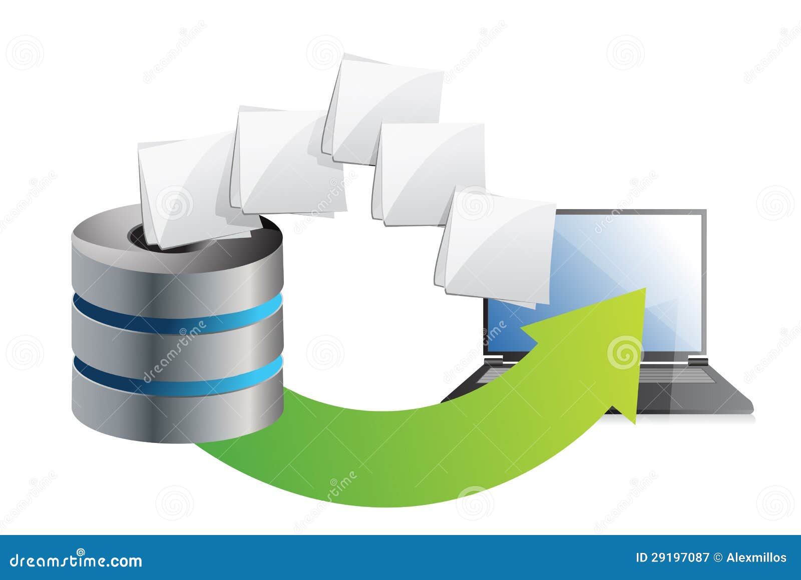 Transferring Files Between Devices Stock Image | CartoonDealer.com ...