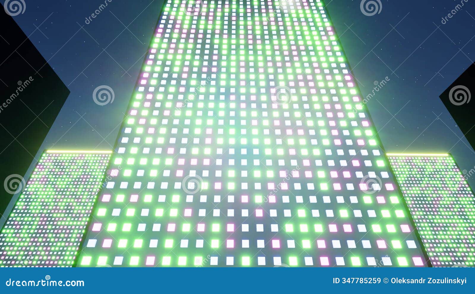 Server Led Lights Datacenter Innovation Technology 3d Stock ...