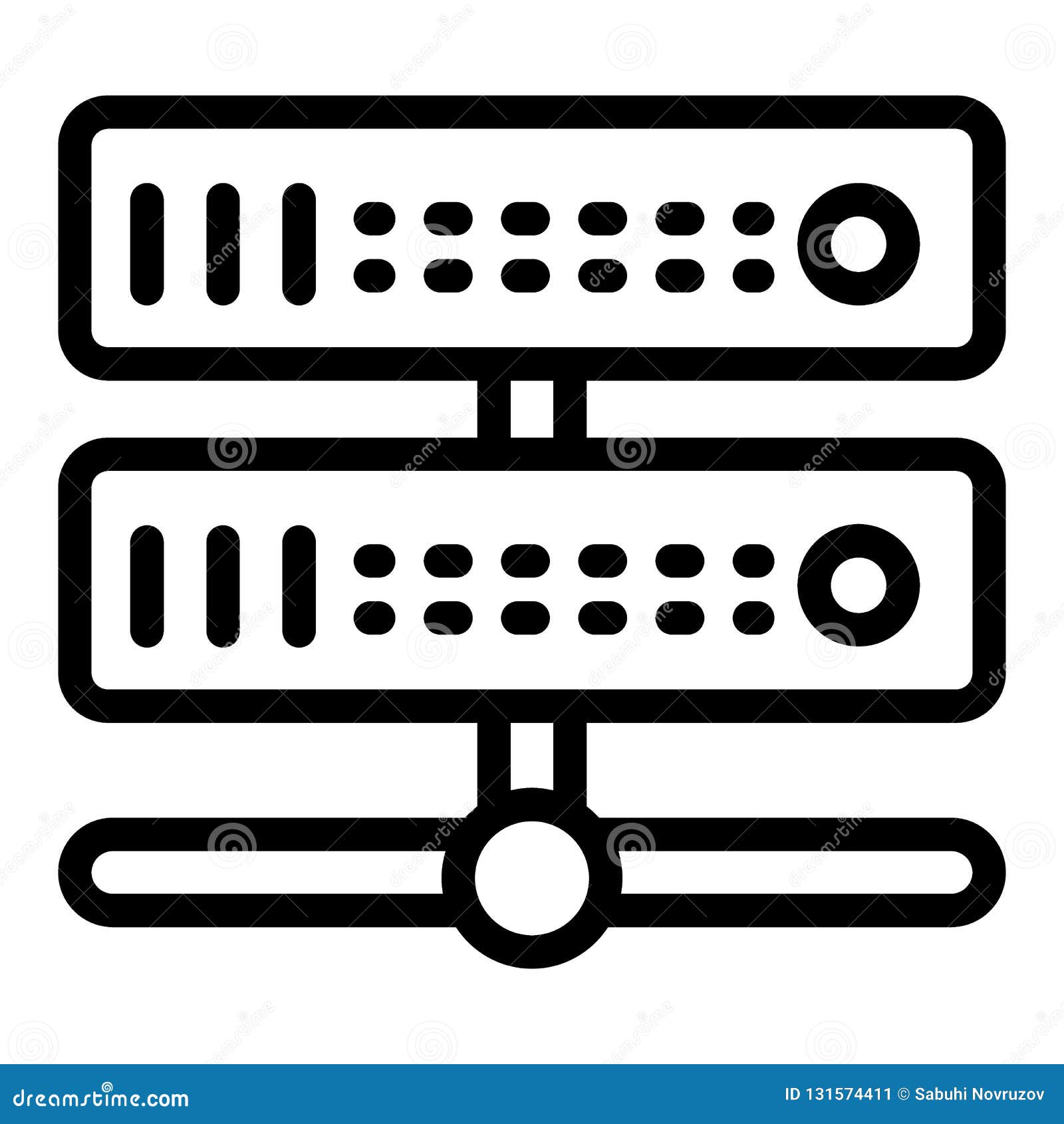 Server Line Icon. Hardware Vector Illustration Isolated on White Stock ...