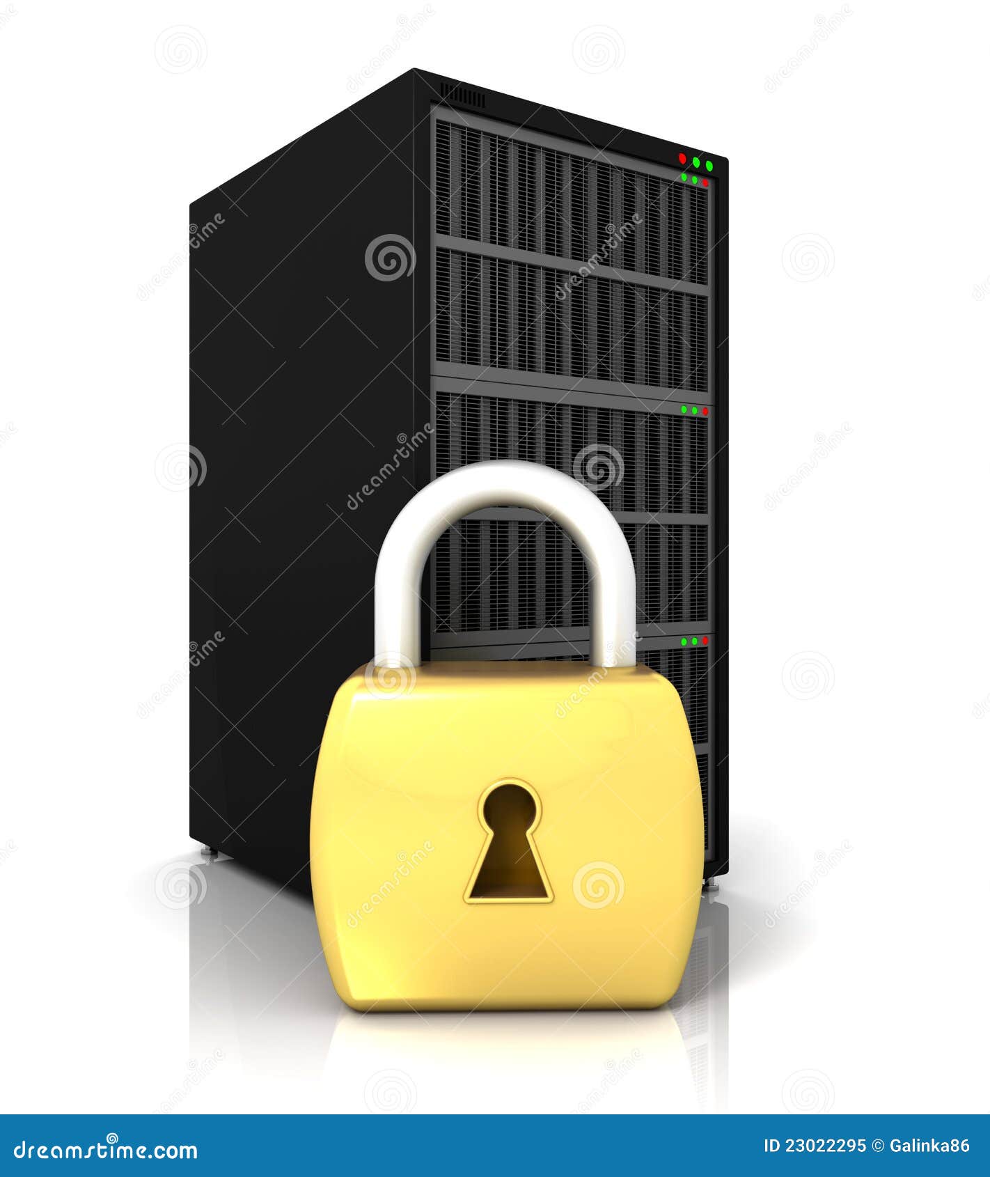 Server on the lock stock illustration. Illustration of server - 23022295
