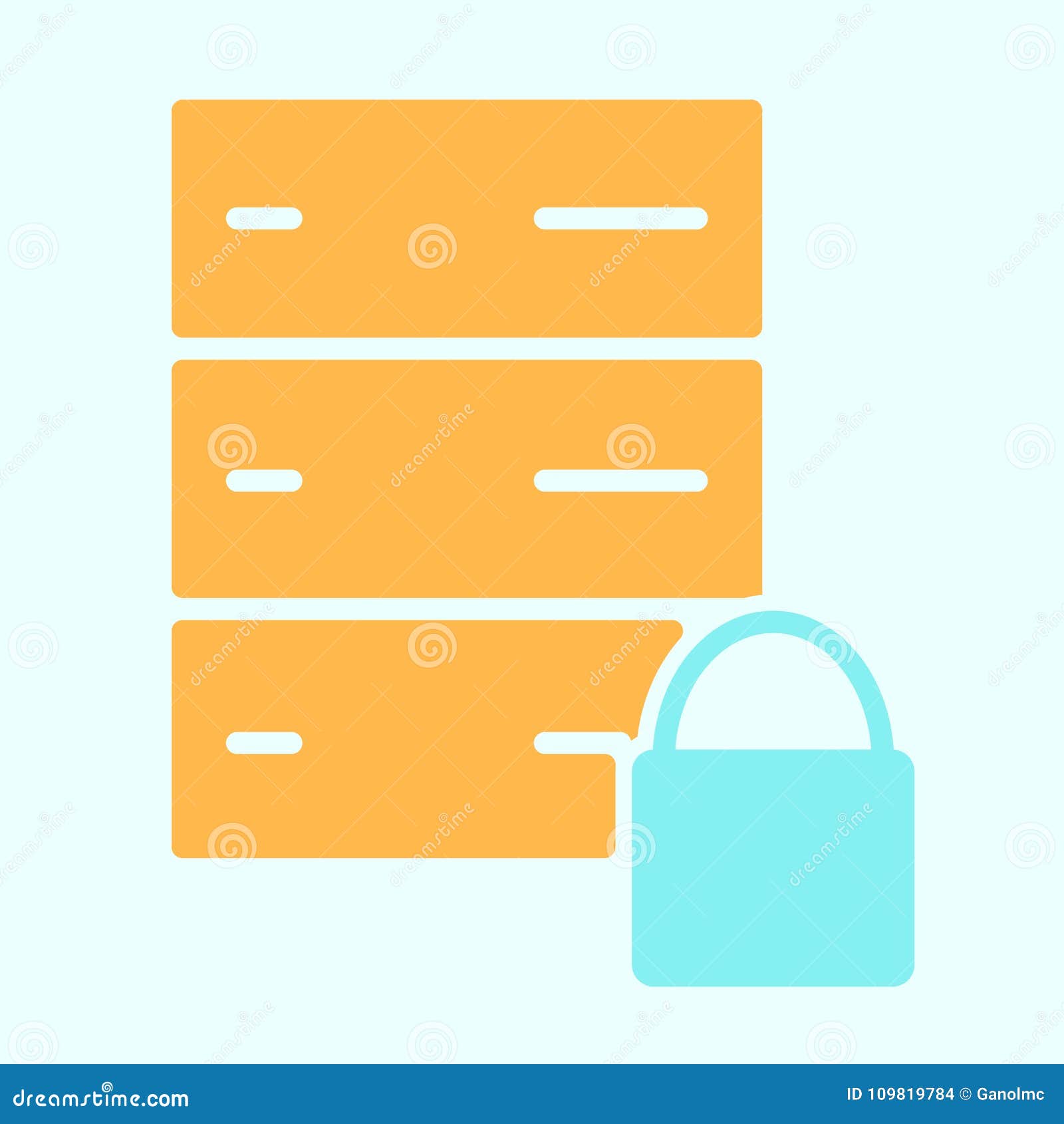 Server Lock Network Icon. Vector Simple Minimal 96x96 Pictogram Stock ...