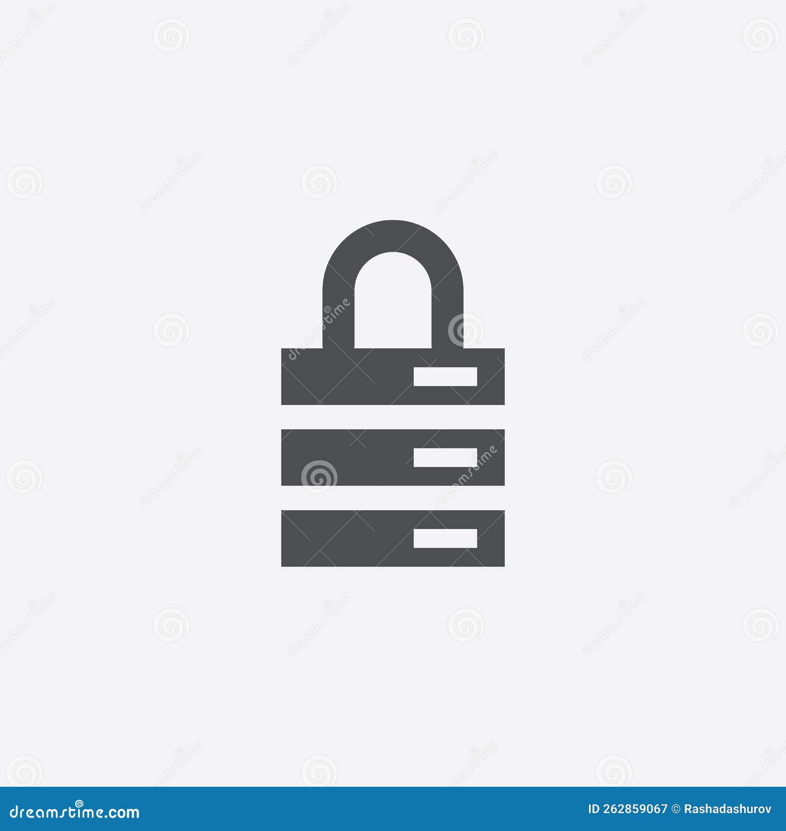 Server lock icon stock vector. Illustration of safety - 262859067