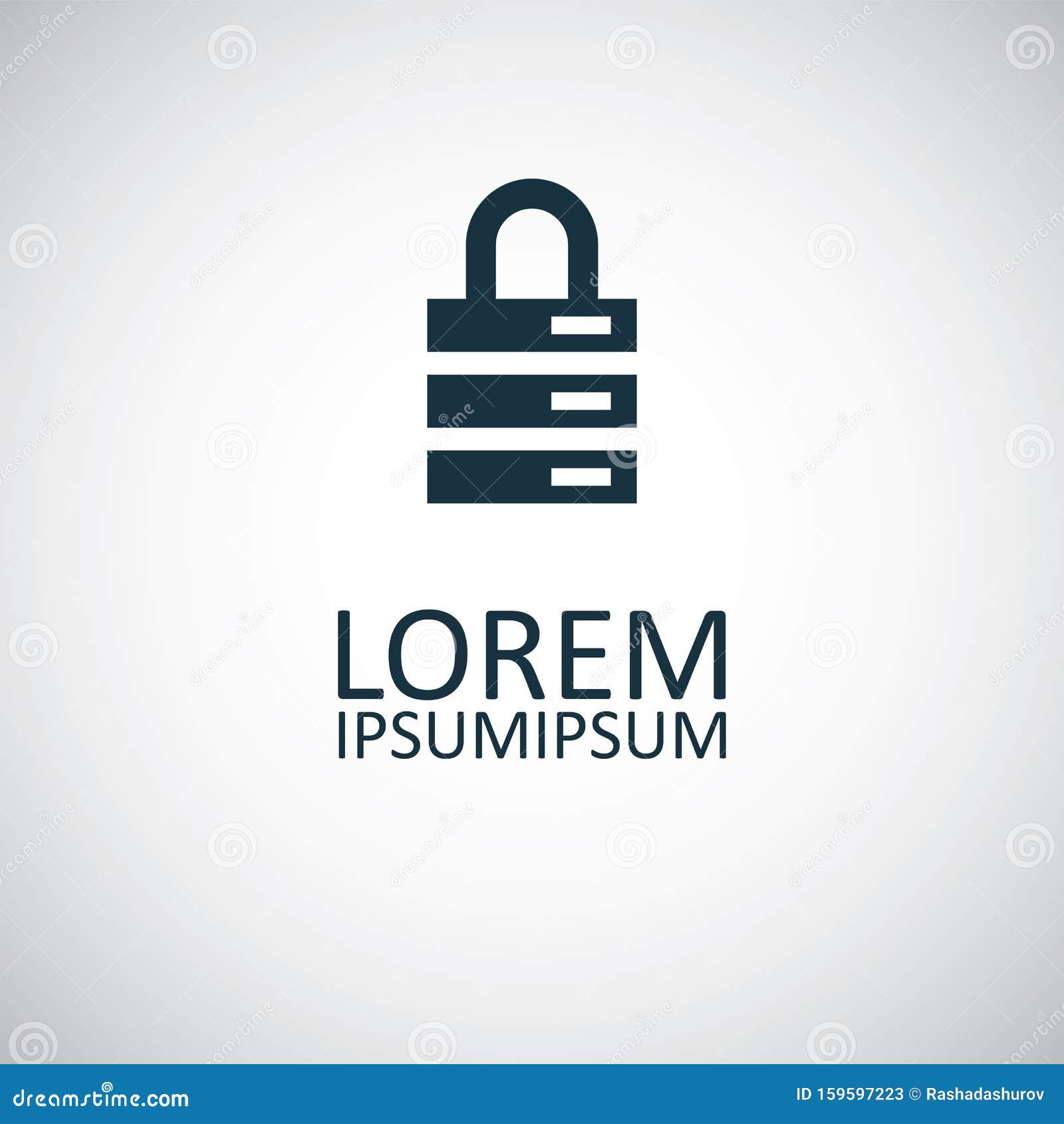 Server Lock Icon for Web and Stock Vector - Illustration of concept ...
