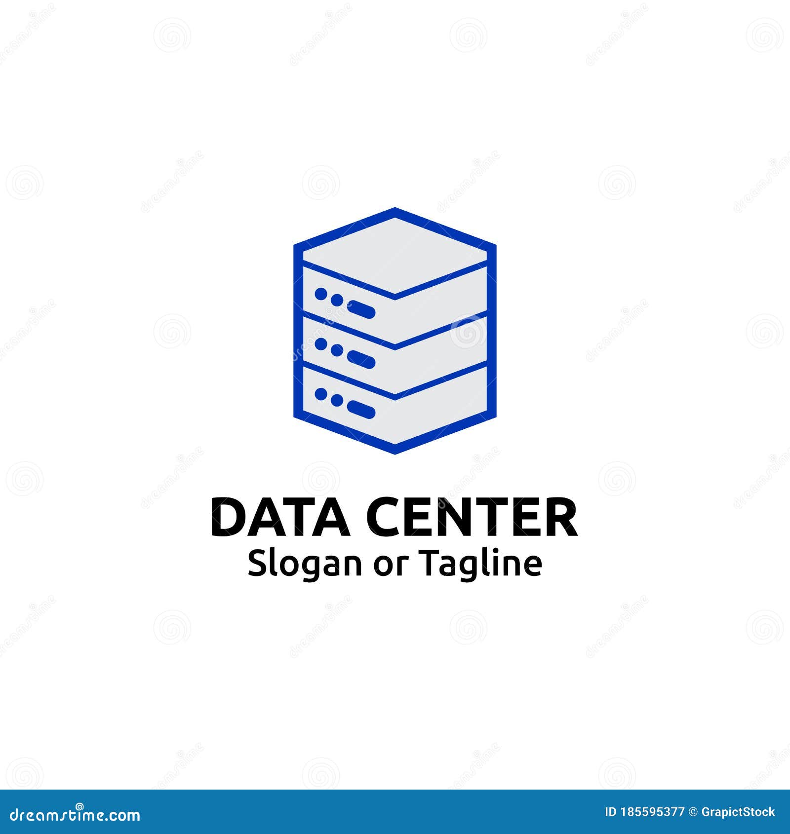 Server Logo Design Template. Big Data Logo Concept. Data Center Symbol ...