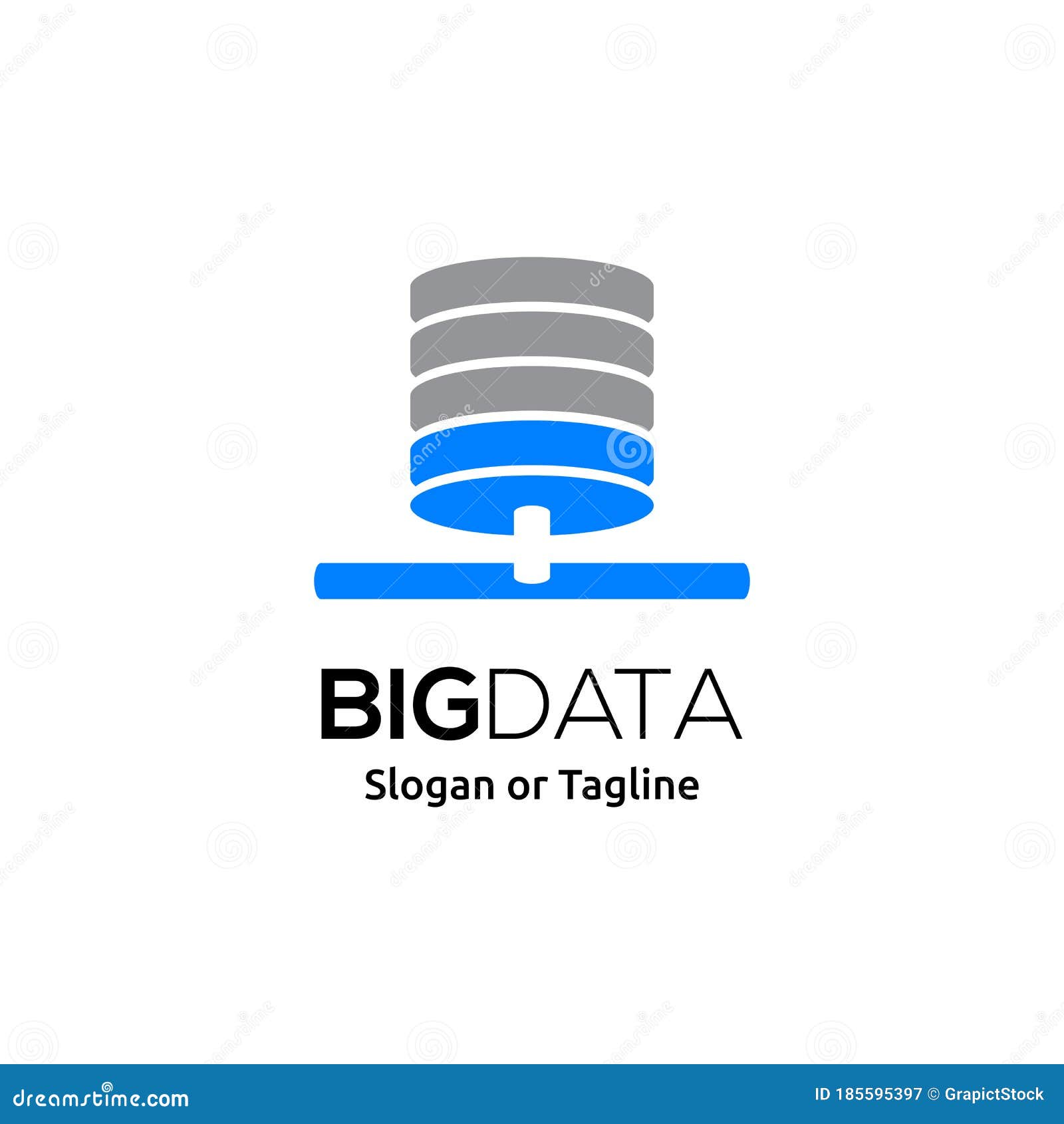 Server Logo Design Template. Big Data Logo Concept. Data Center Symbol ...
