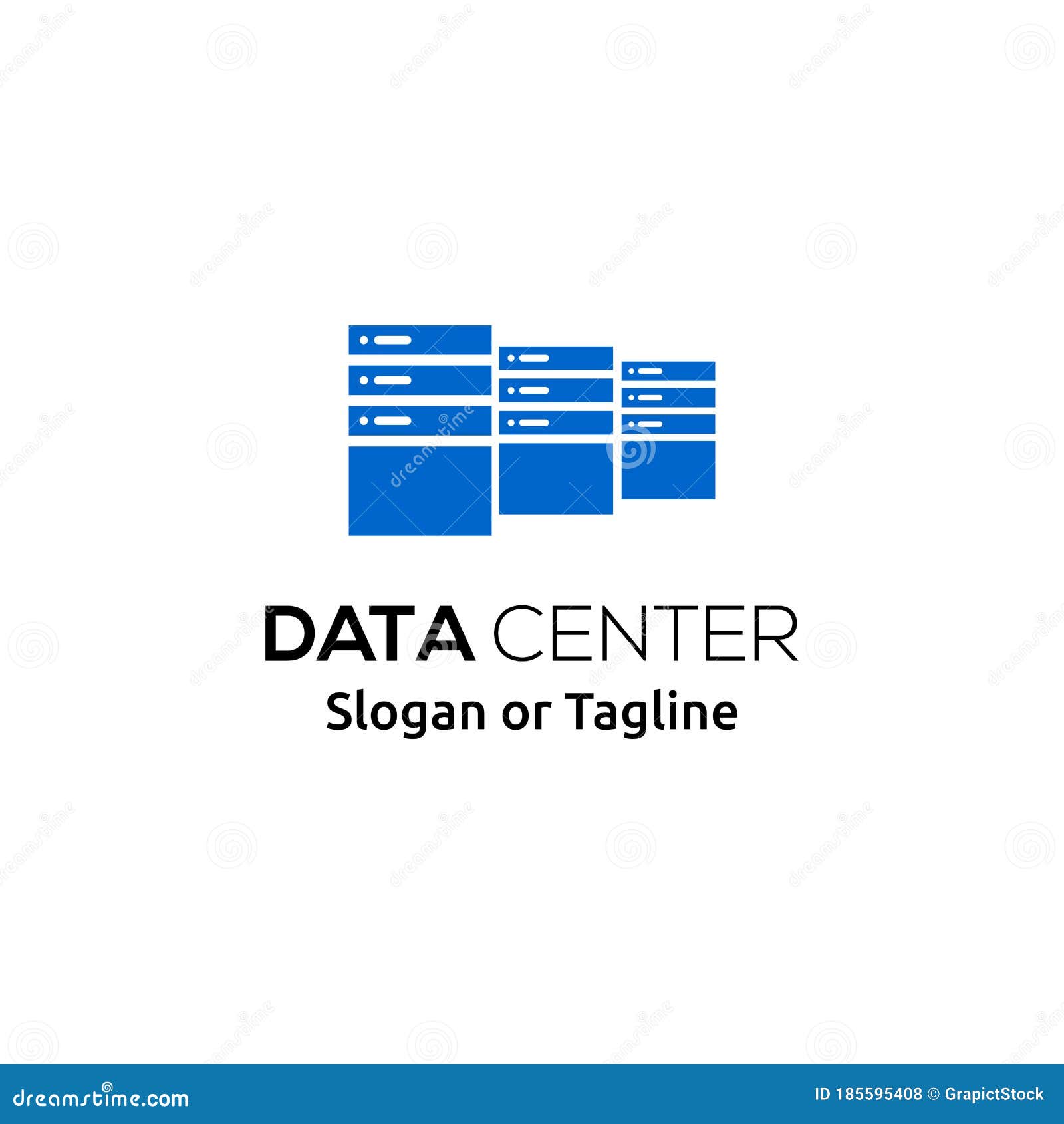 Server Logo Design Template. Big Data Logo Concept. Data Center Symbol ...