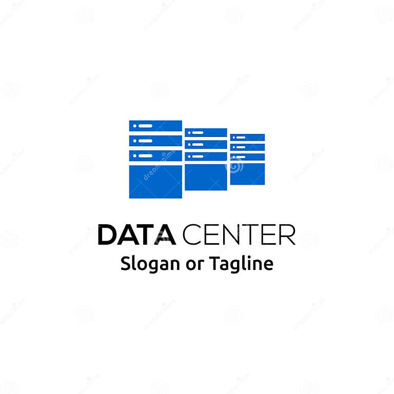 Server Logo Design Template. Big Data Logo Concept. Data Center Symbol ...