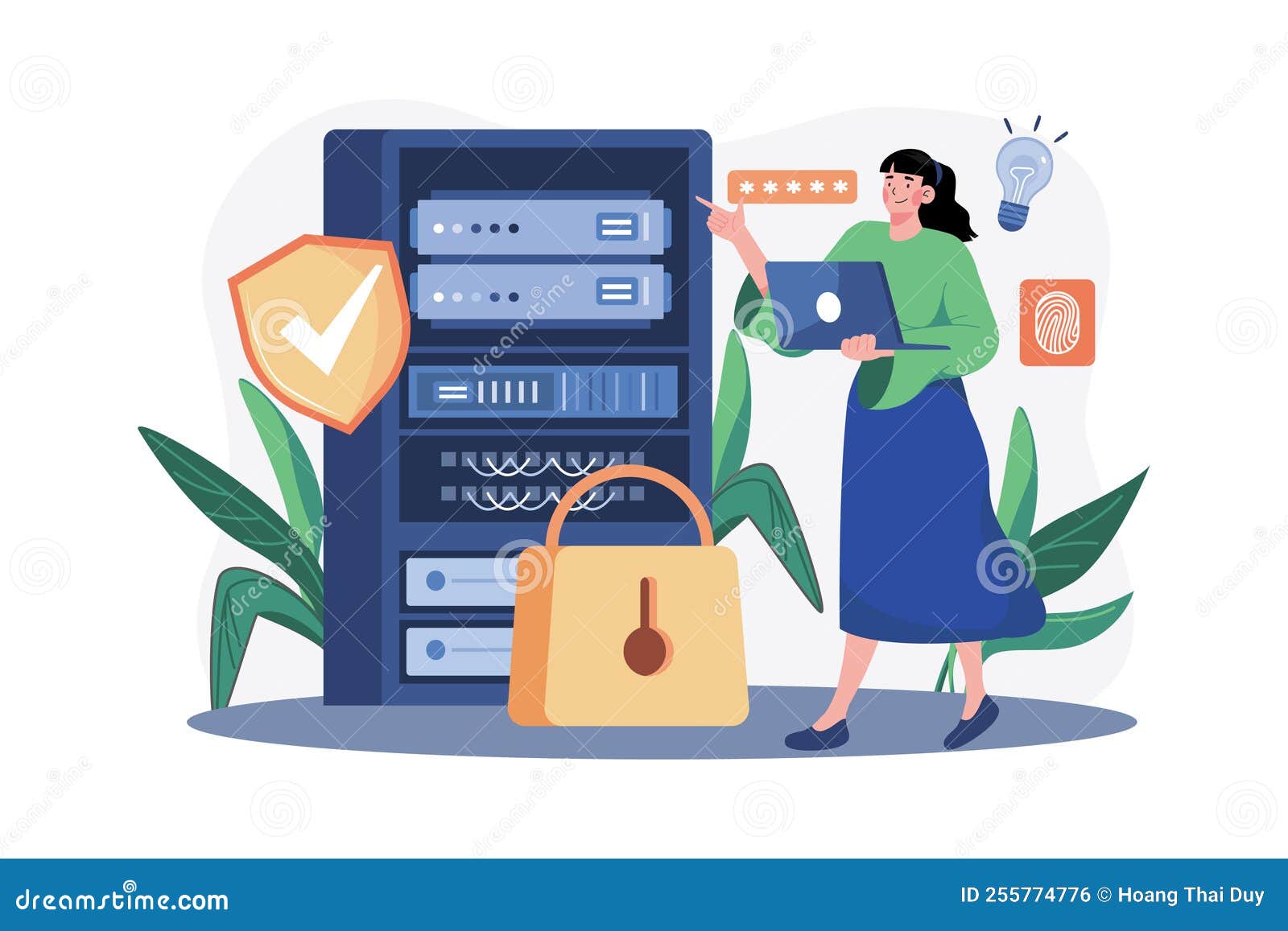 Server Maintenance Illustration Concept on White Background Stock ...