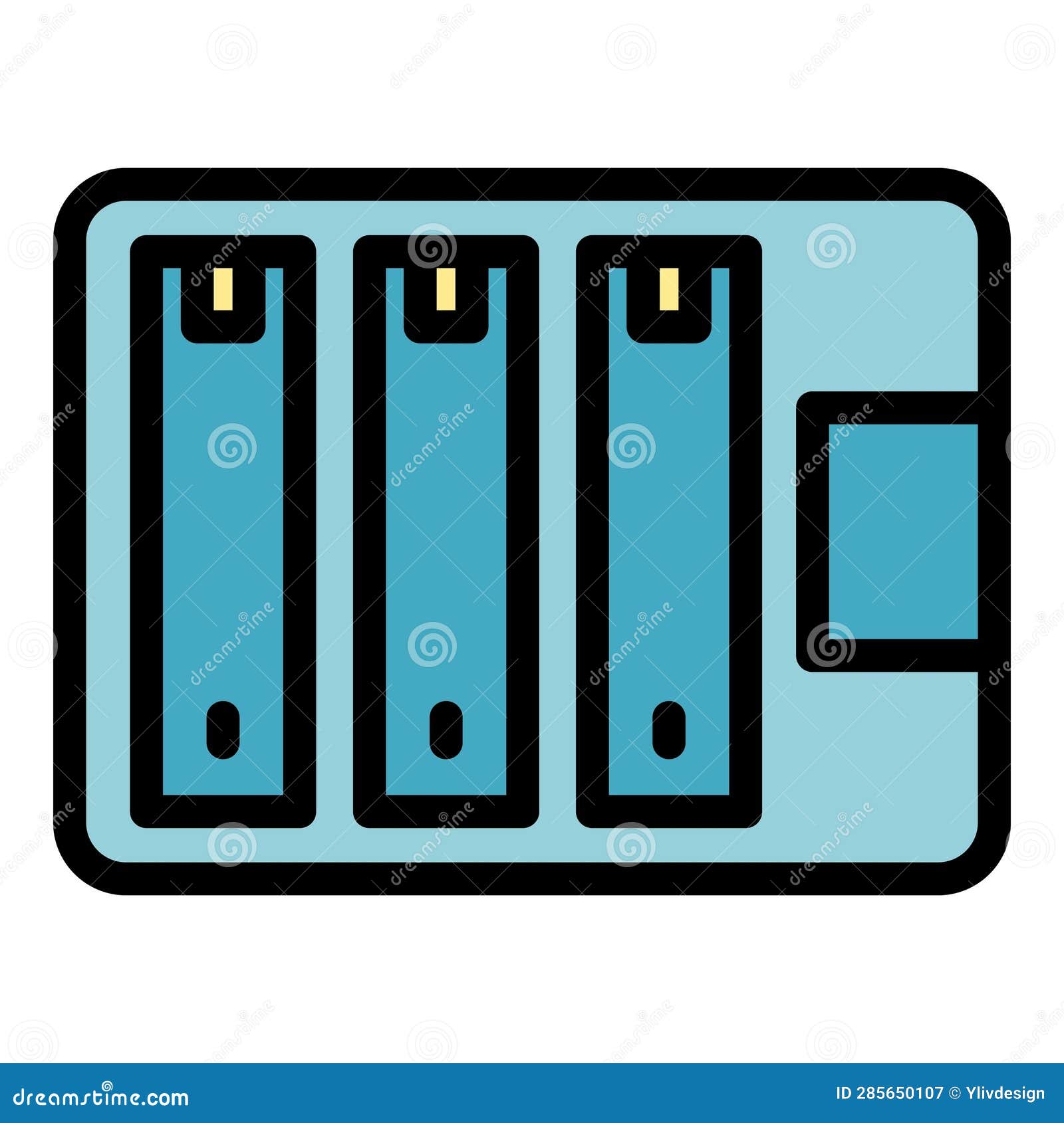 Server Memory Rack Icon Vector Flat Stock Vector - Illustration of rack ...