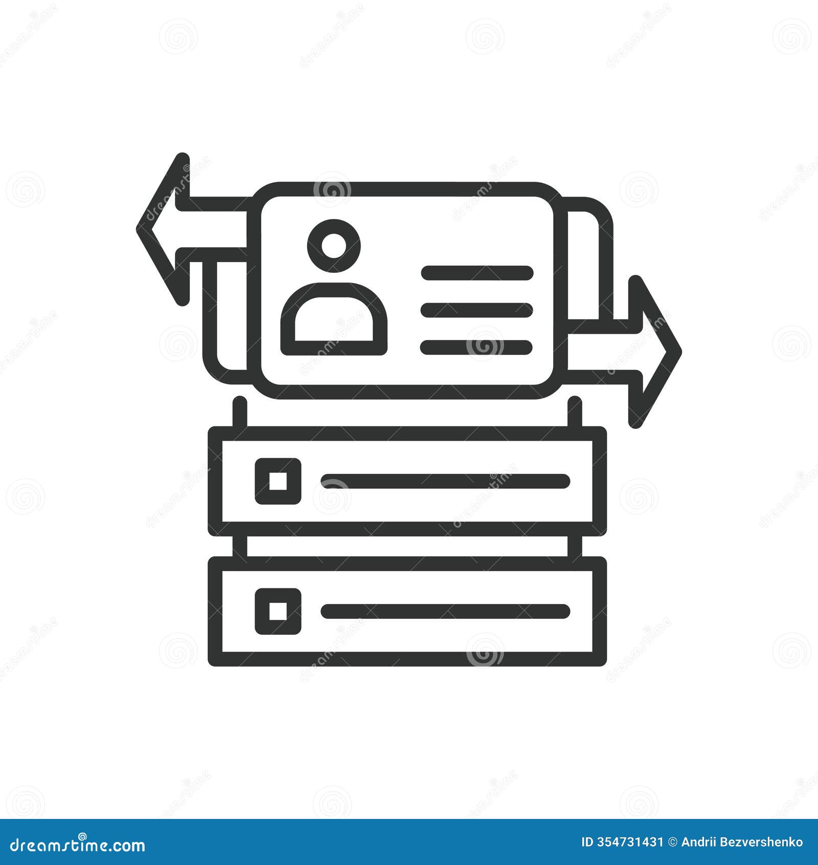 Server Name Identification, Icon In Line Design. Server Name ...