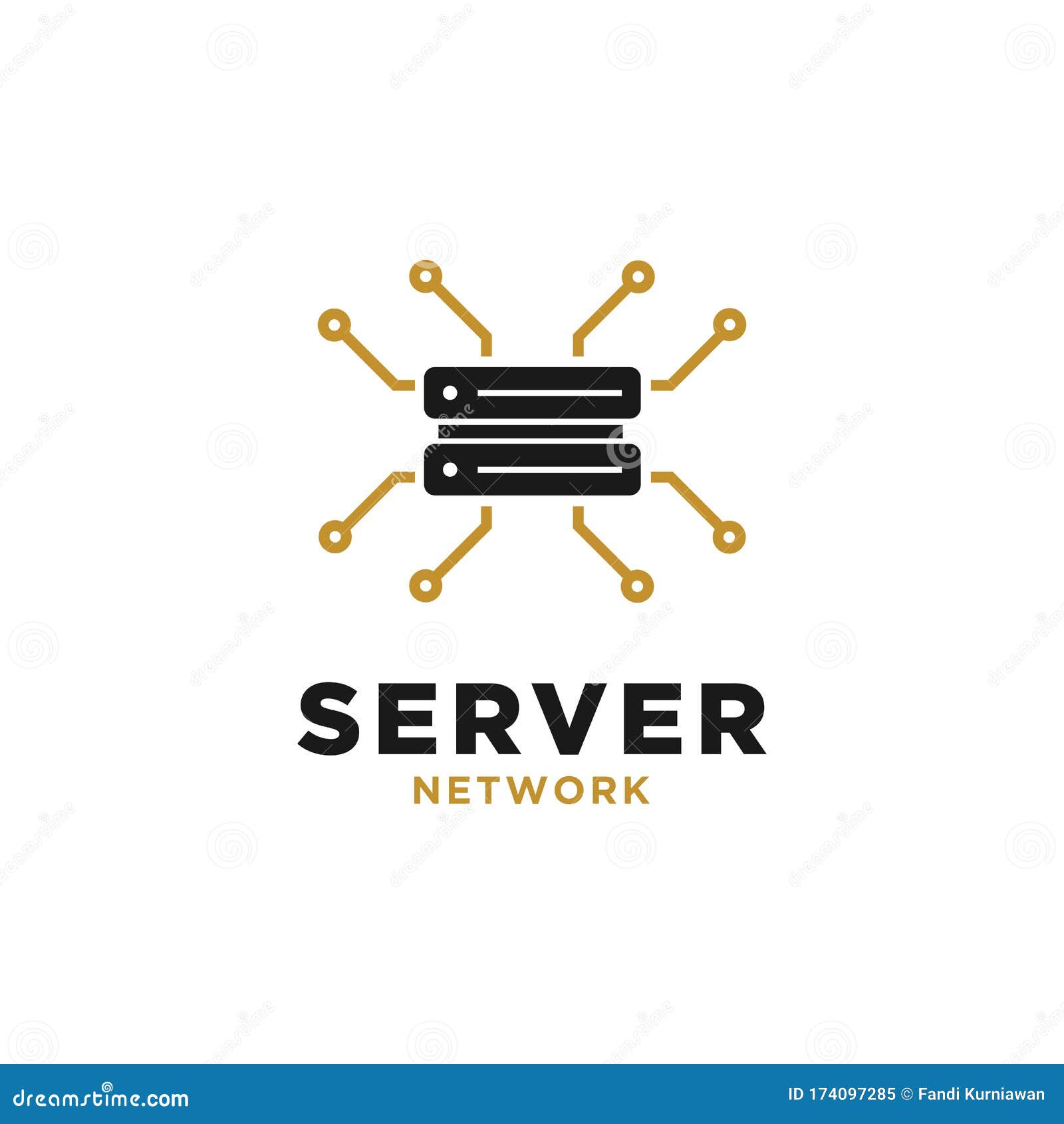 Server Network Logo Design Inspiration Stock Vector - Illustration of ...