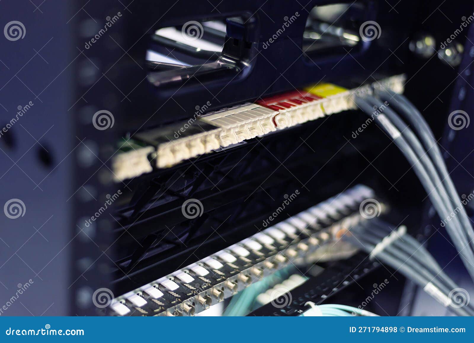 Server Network Panel with Conectors and Cables. Server Network Panel ...