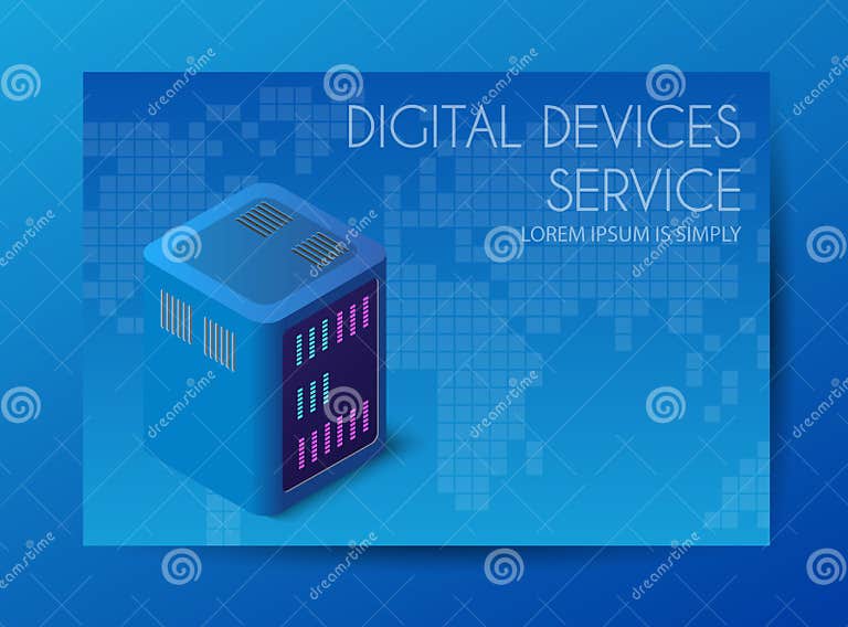 Server network technology stock vector. Illustration of information - 138210303