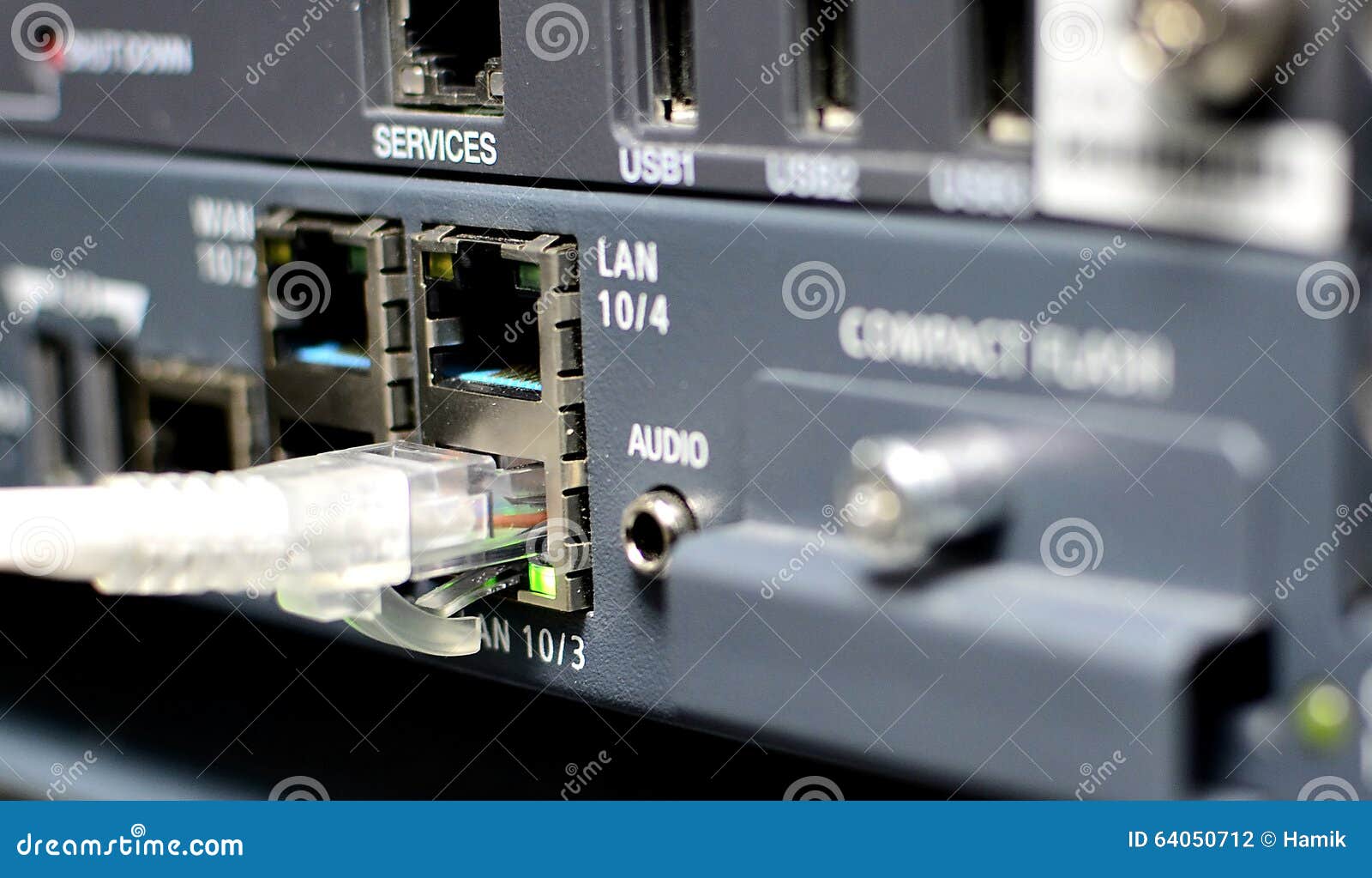 Server with Networking Cable Stock Photo - Image of internet ...