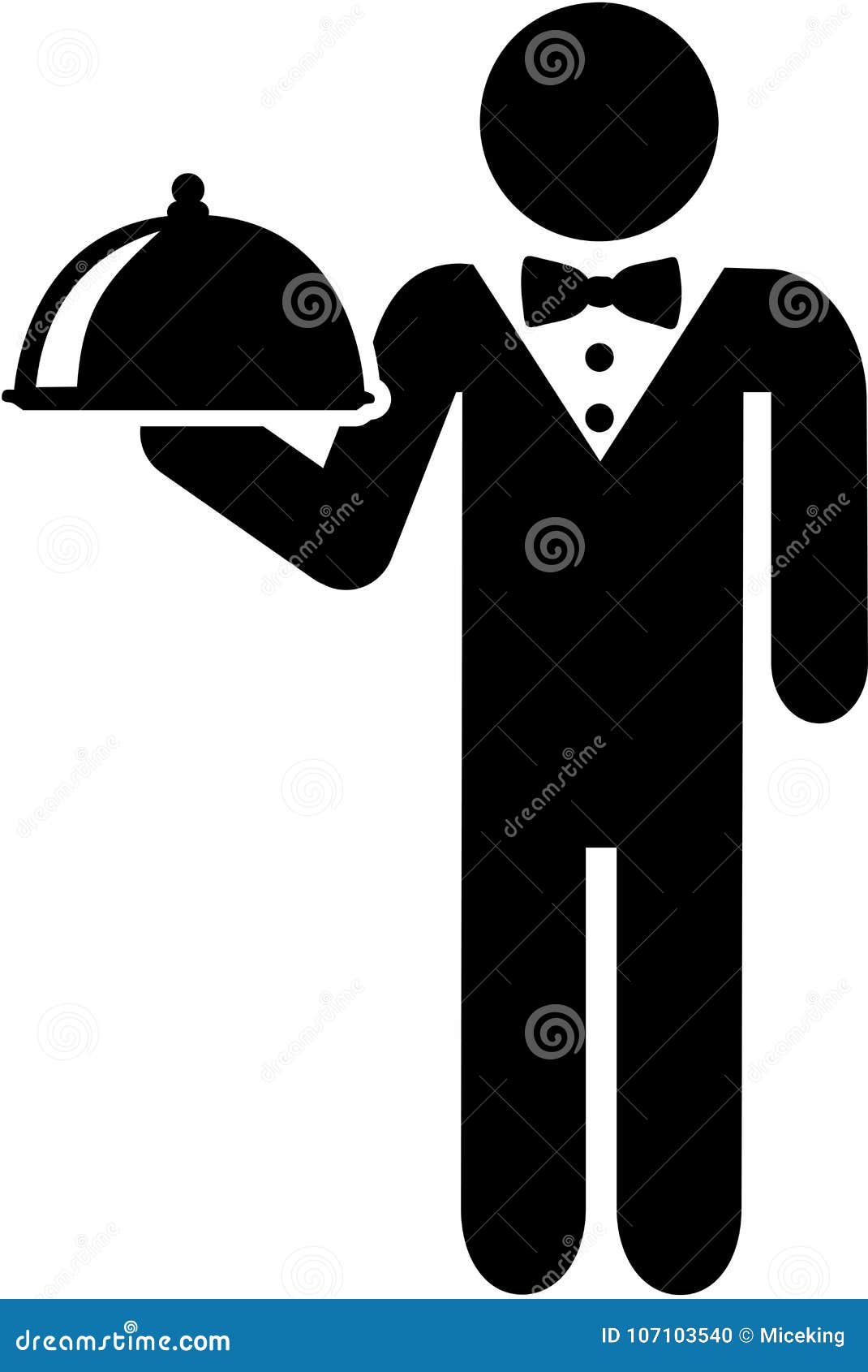 Server Pictogram with Plate Stock Vector - Illustration of serving ...
