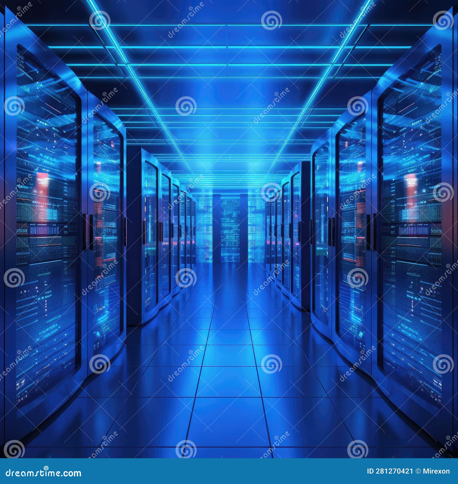 Server Power Management Modules. Computer Servers Stock Illustration ...