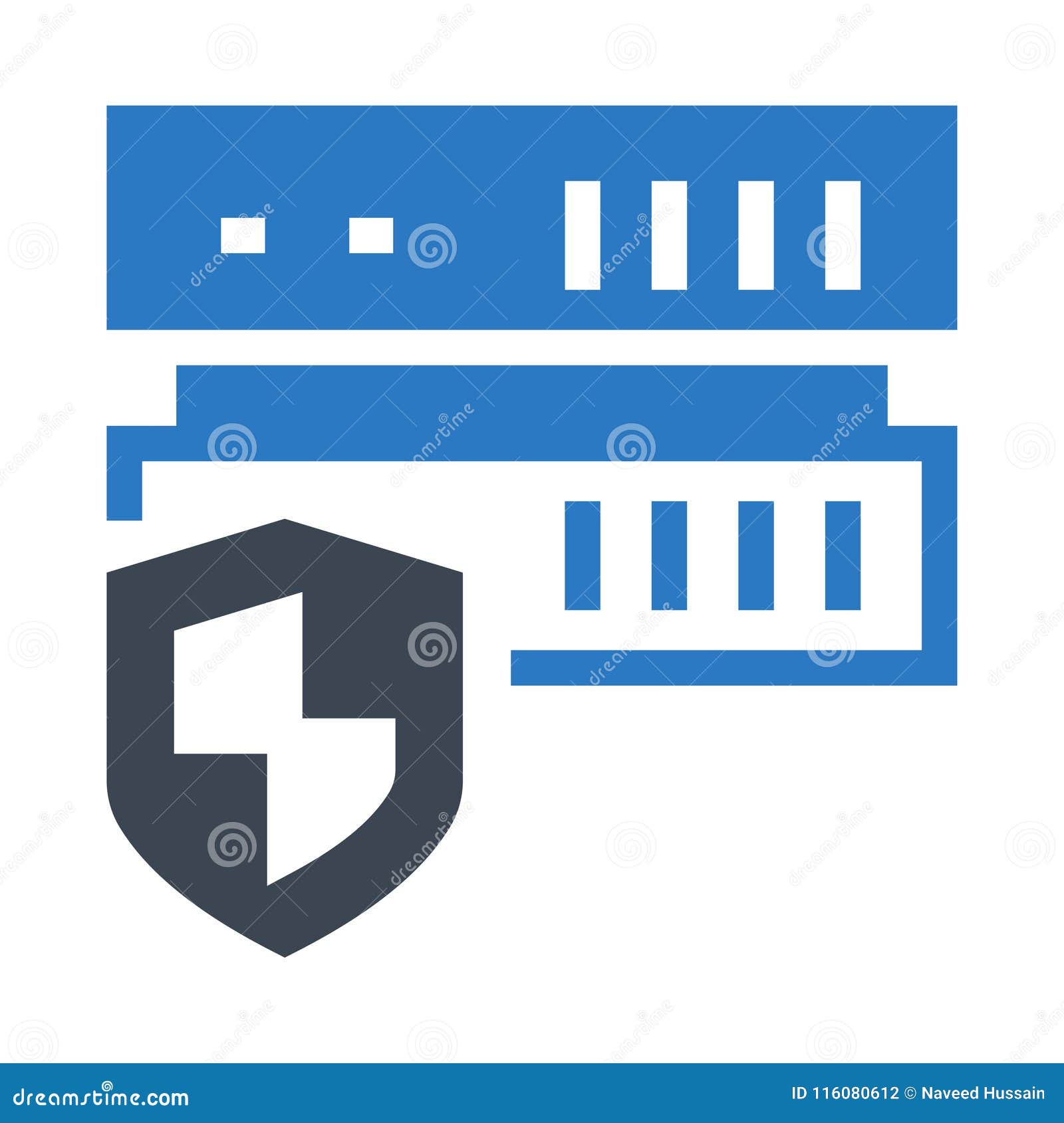 Server Protection Glyphs Double Color Icon Stock Illustration ...