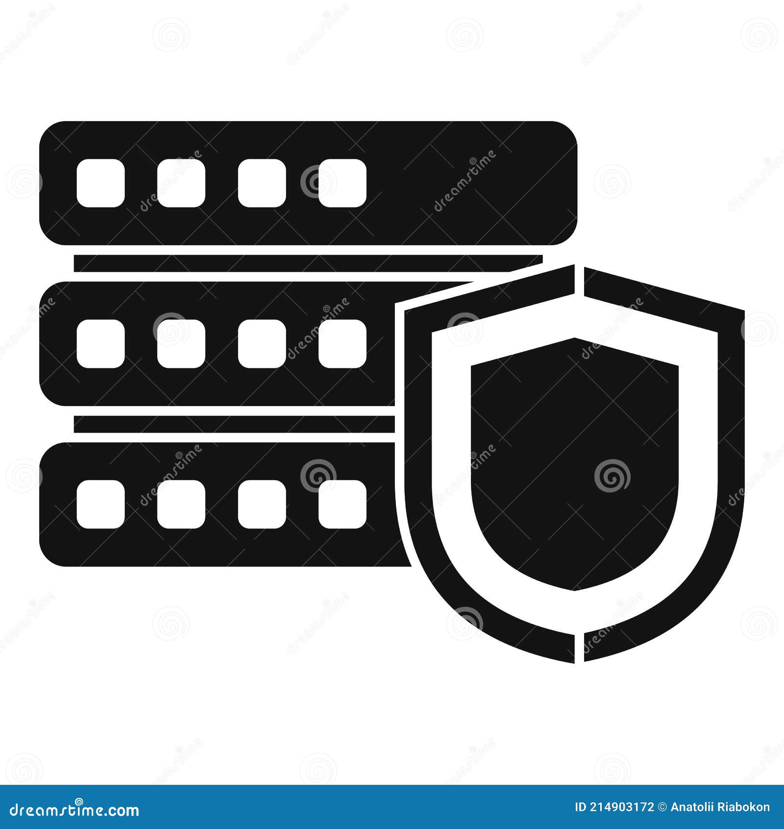 Server Protection Icon, Simple Style Stock Vector - Illustration of ...