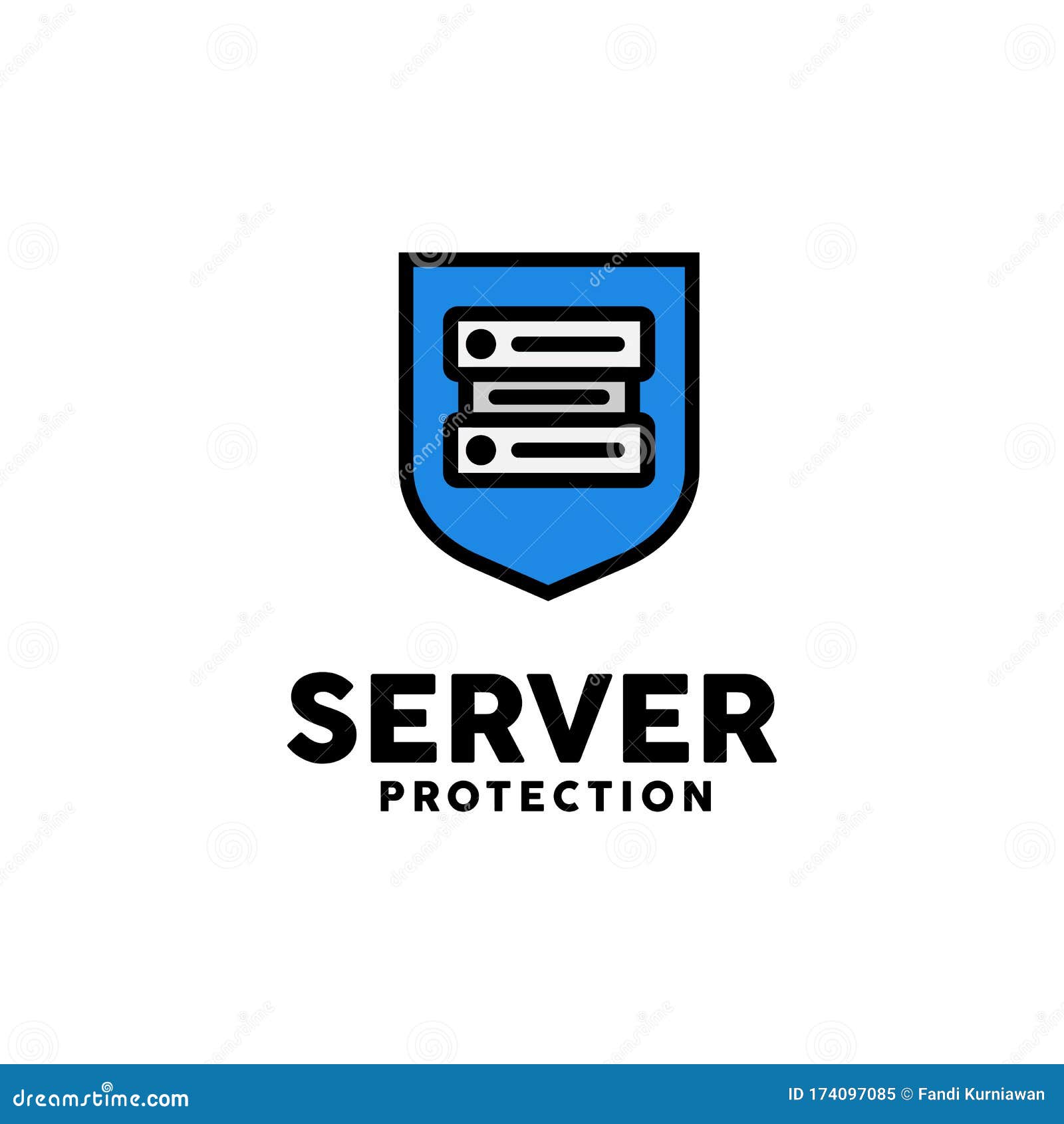 Server Protection Logo Design Inspiration, Vector Illustration Stock ...