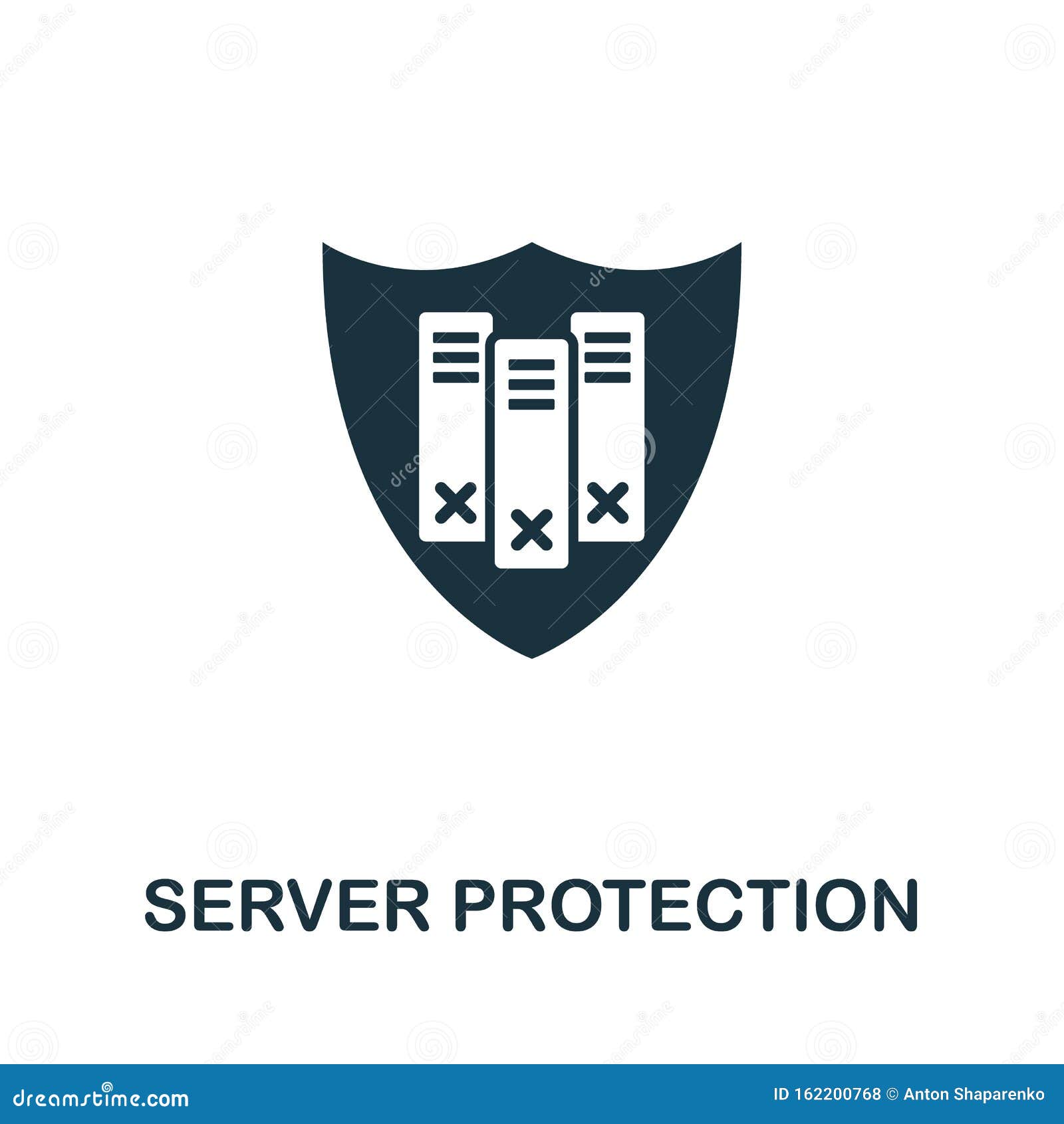 Server Protection Vector Icon Symbol. Creative Sign from Gdpr Icons ...