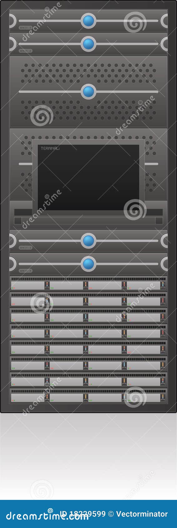 Server Rack Cartoon Vector | CartoonDealer.com #18229599